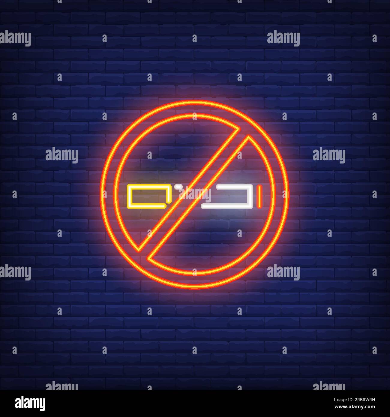 No smoking neon sign Stock Vector Image & Art - Alamy