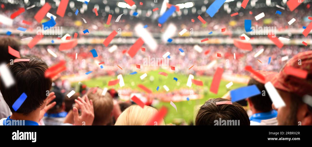 Soccer ball soccer stadium confetti hi-res stock photography and images ...