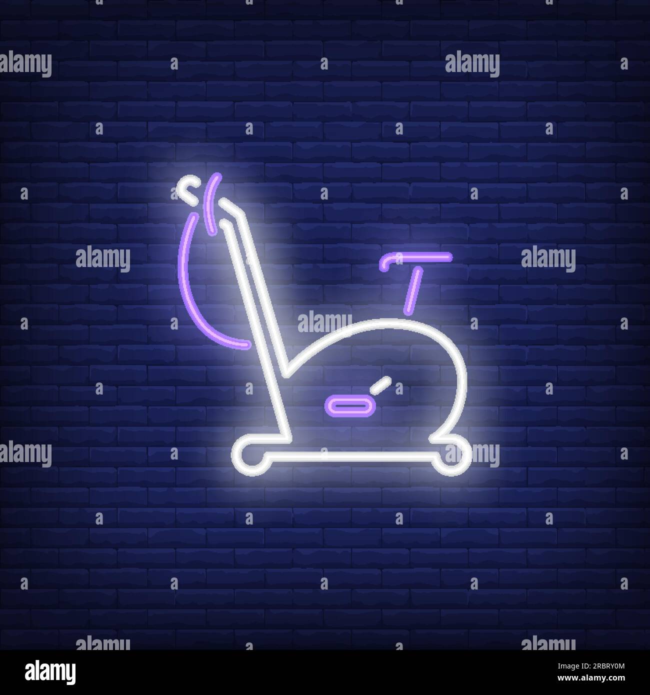Exercise bike neon sign Stock Vector Image & Art - Alamy