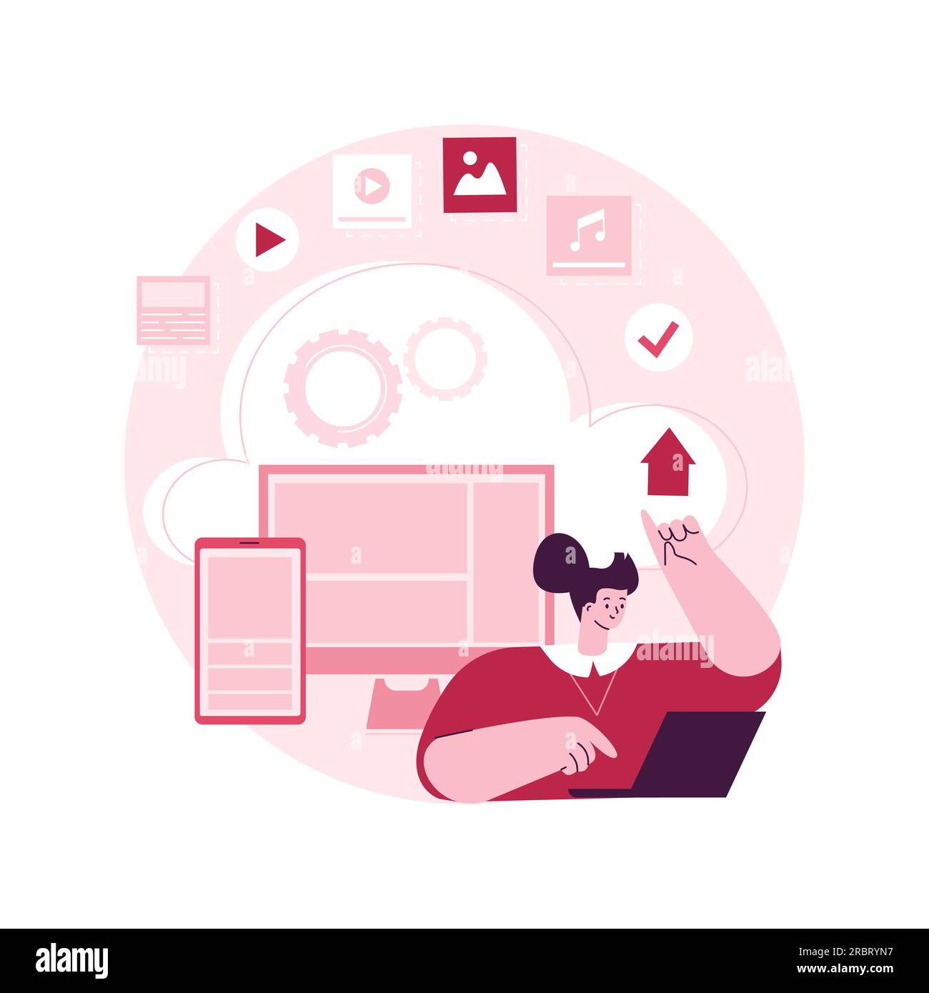 Cloud Based Engine Abstract Concept Vector Illustration Infrastructure As A Service Virtual