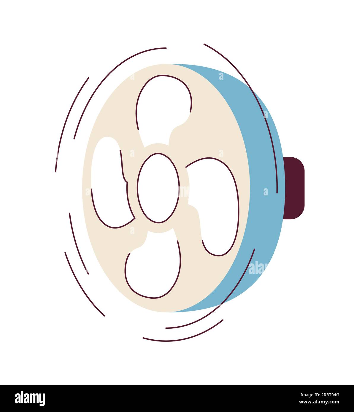 Cooling Fan Semi Flat Colour Vector Object Stock Vector Image And Art Alamy