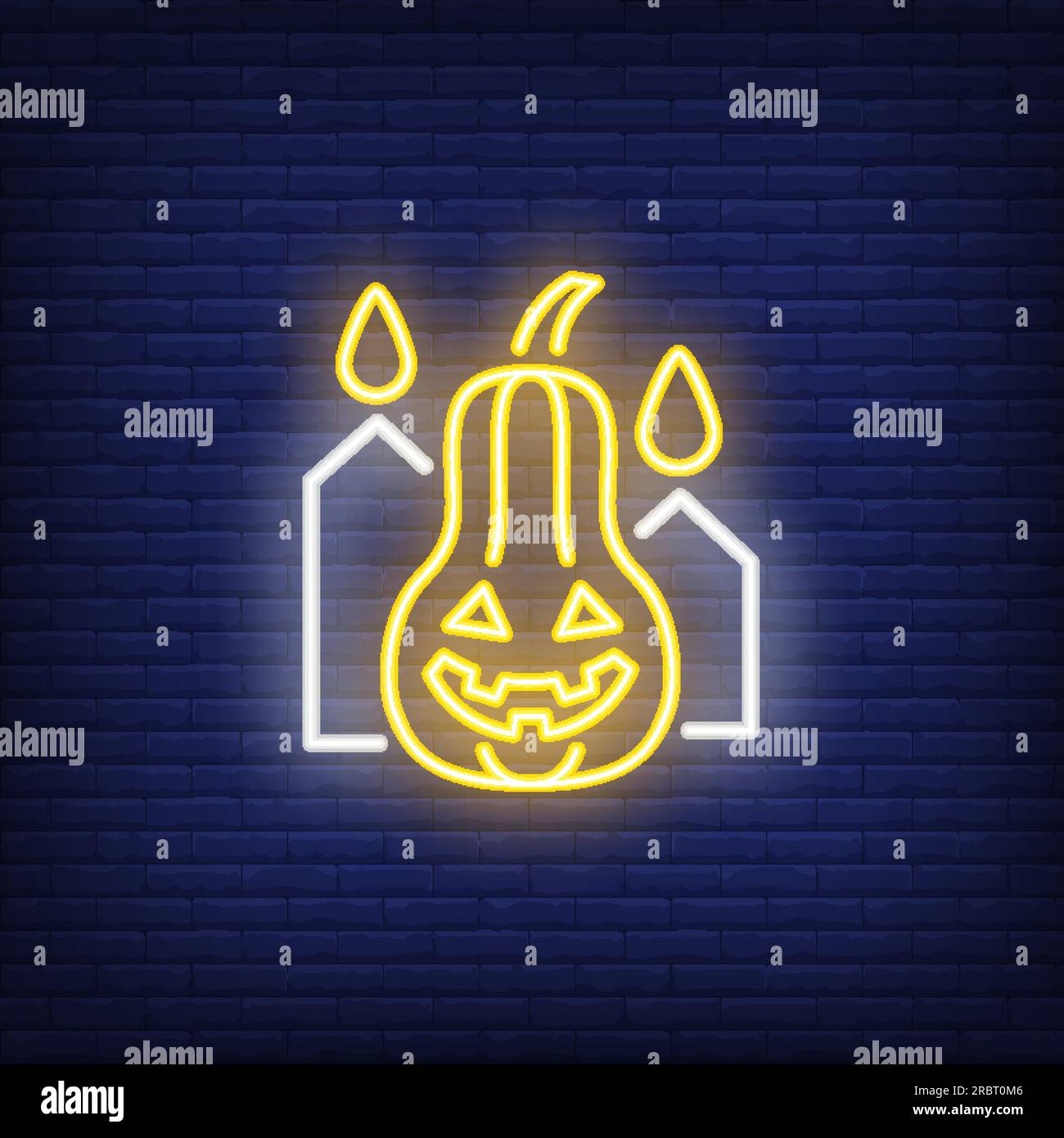 Halloween pumpkin neon sign Stock Vector Image & Art - Alamy