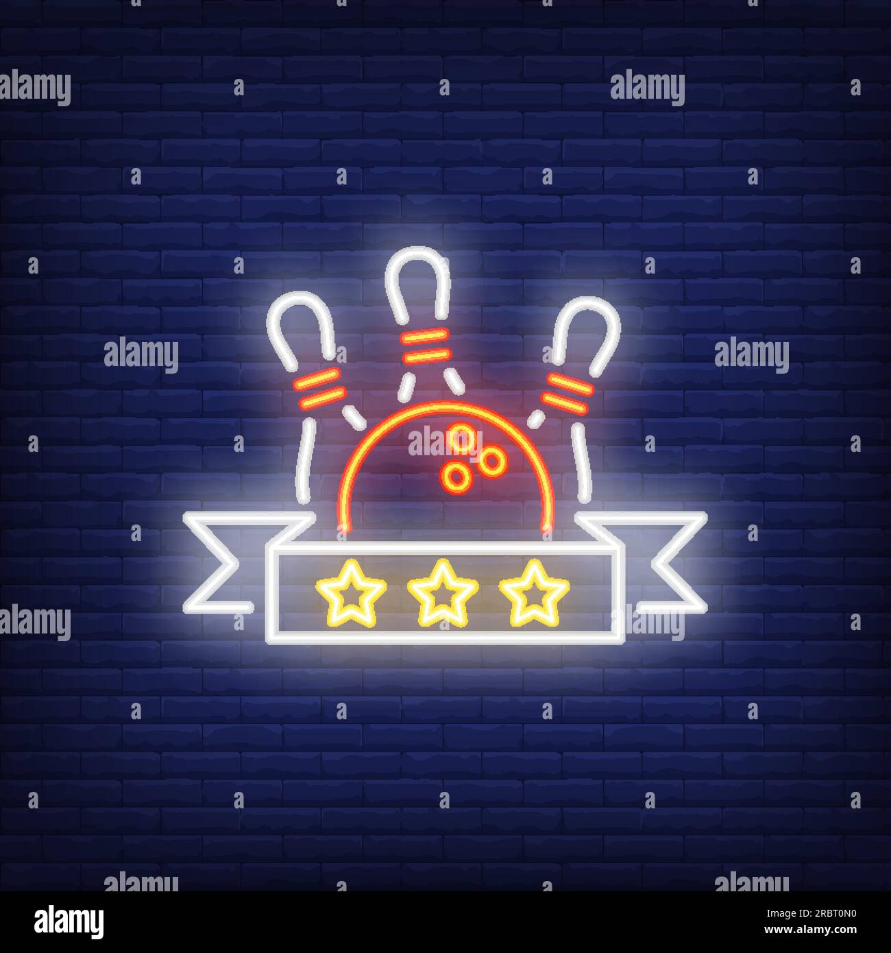 Bowling rating neon sign Stock Vector Image & Art - Alamy