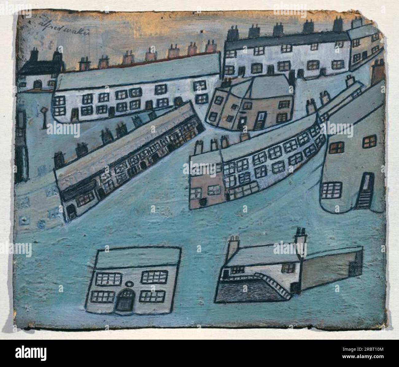 Houses at St Ives, Cornwall by Alfred Wallis Stock Photo - Alamy