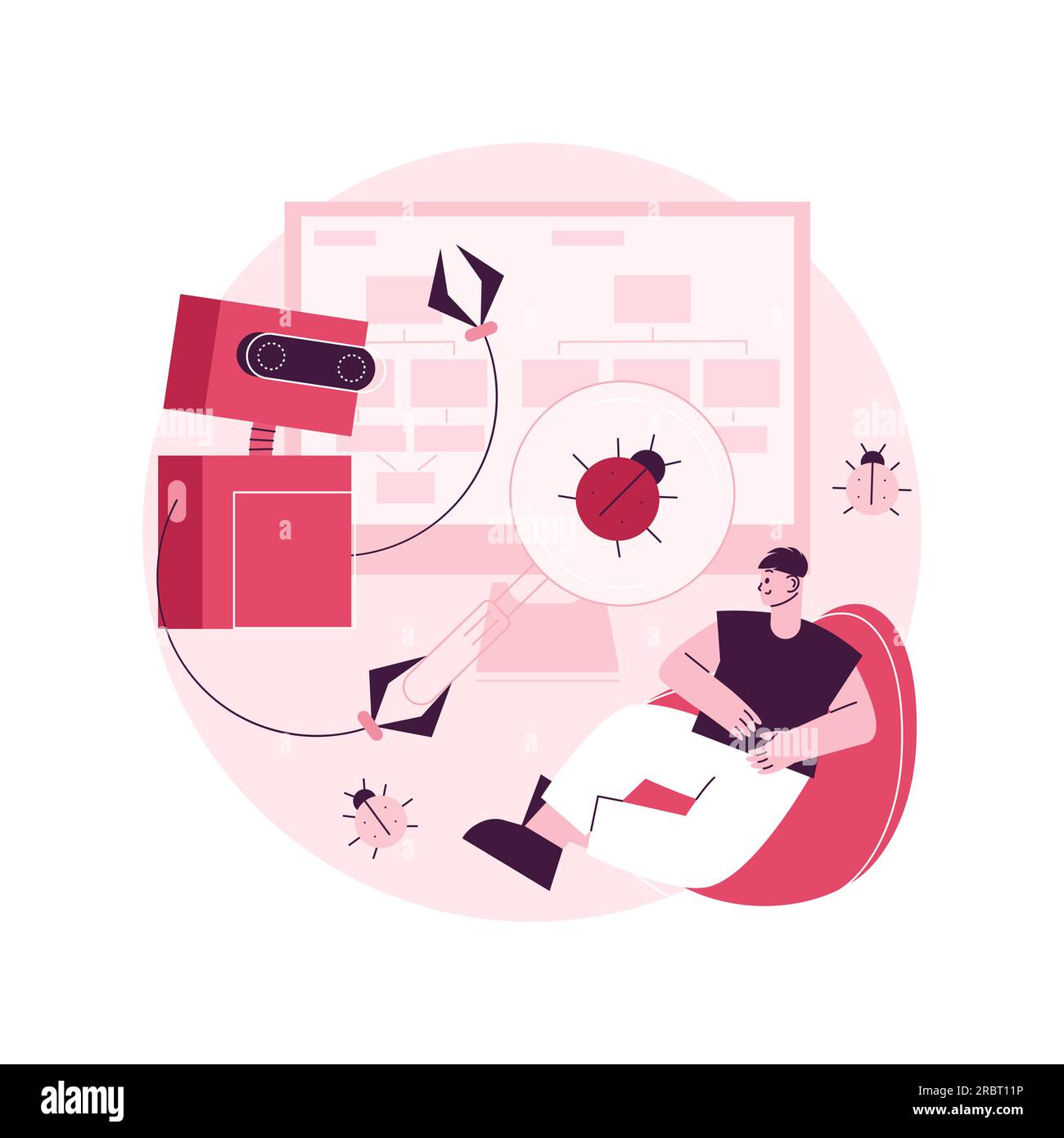 Automated testing abstract concept vector illustration. Automotive ... Automated testing abstract concept vector illustration. Automotive ...