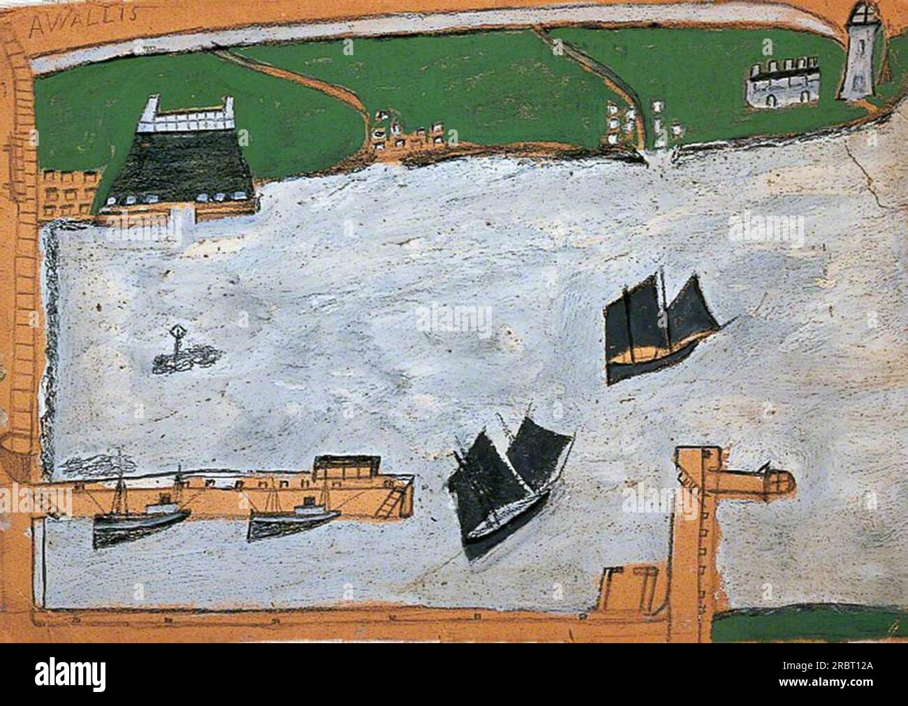 Mount's Bay with St Michael's Mount, Cornwall by Alfred Wallis Stock ...