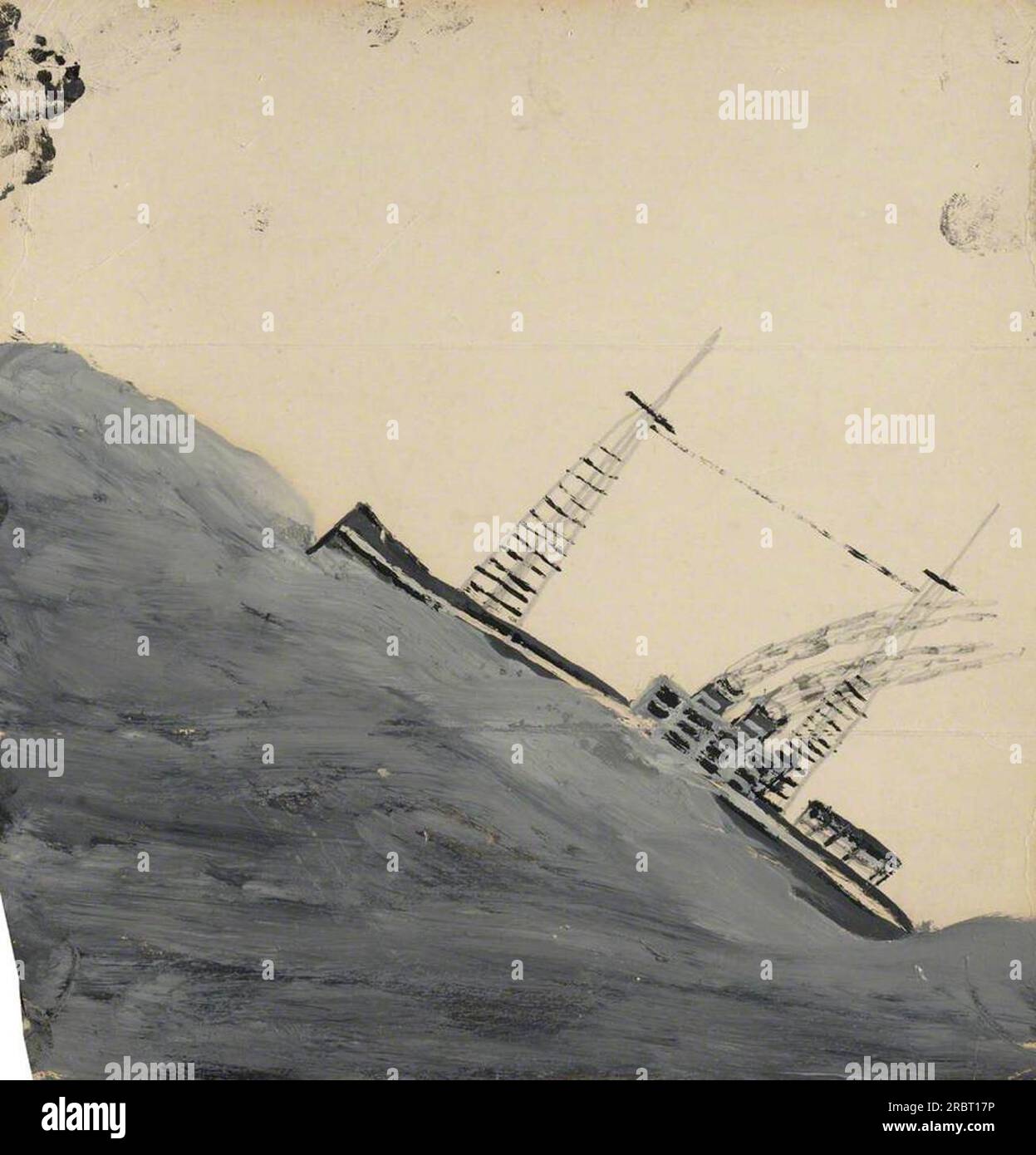Motor Vessel Mounting a Wave by Alfred Wallis Stock Photo - Alamy