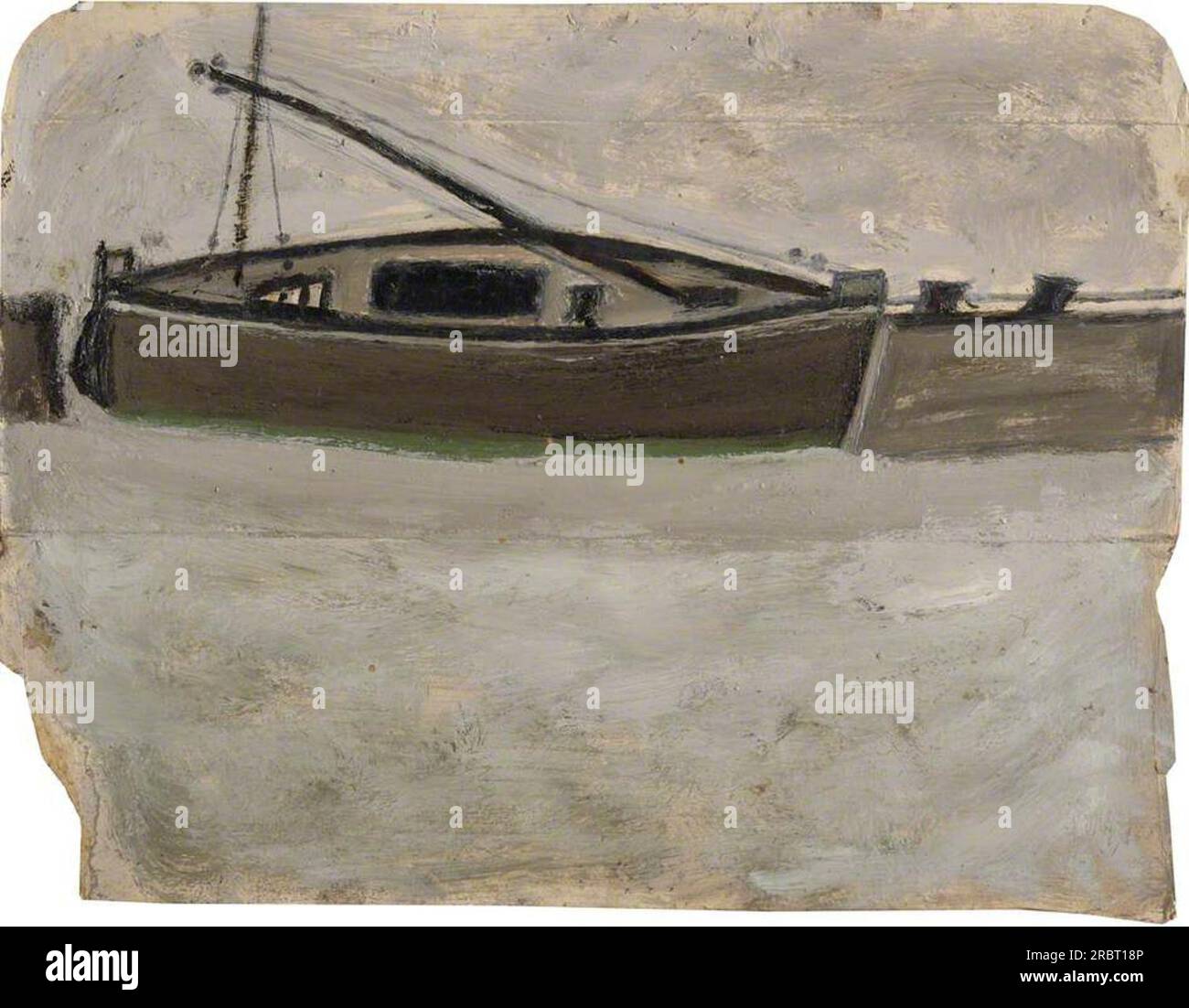 Fishing Boat with Mast Steeped by Alfred Wallis Stock Photo - Alamy