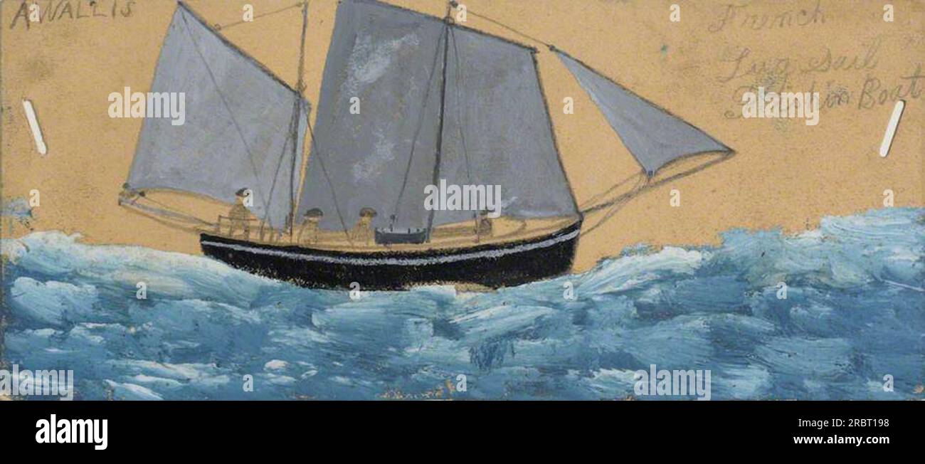 French Lugsail Fishing Boat by Alfred Wallis Stock Photo - Alamy
