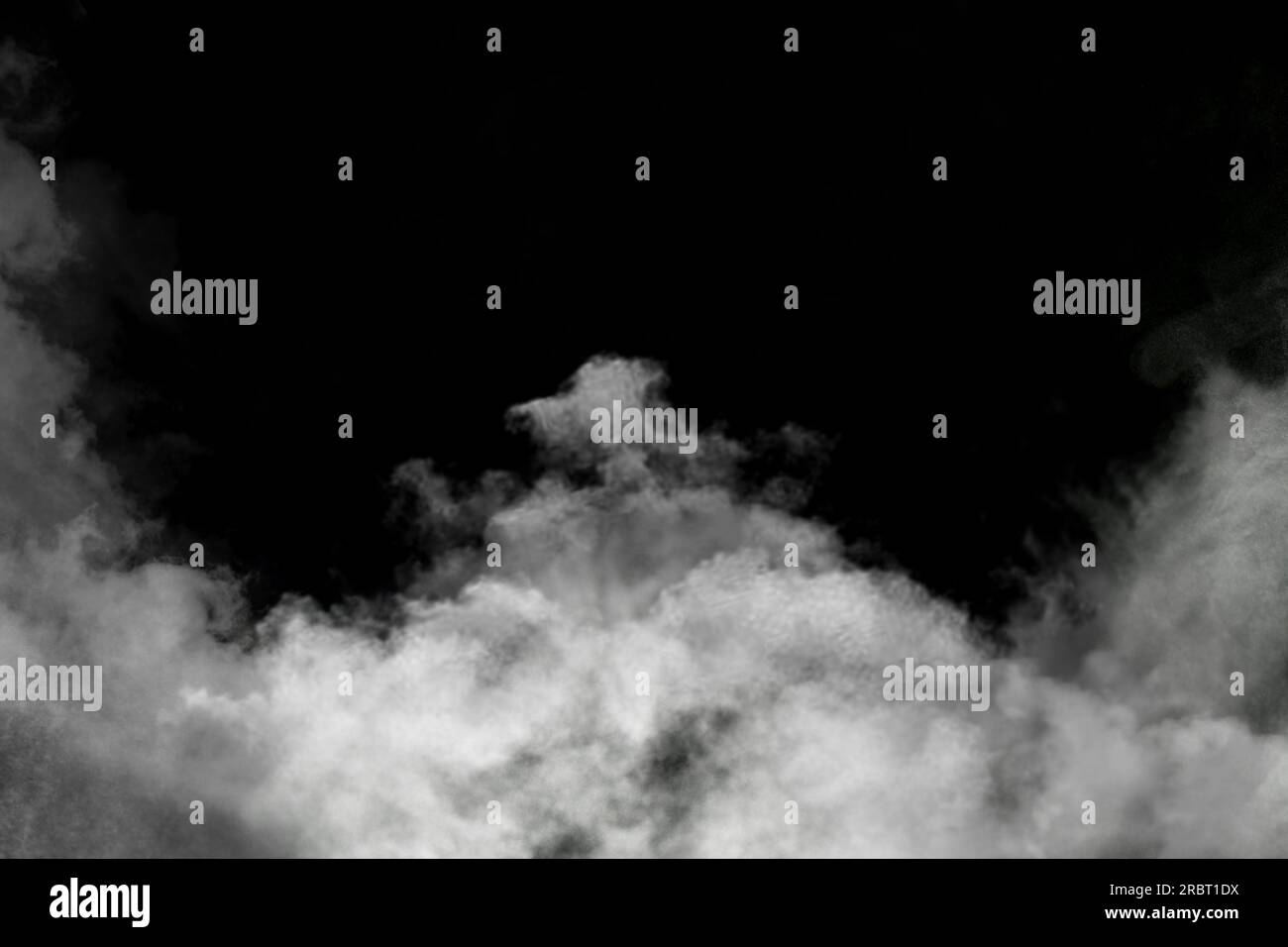 Cloud of white smoke on black background Stock Photo - Alamy