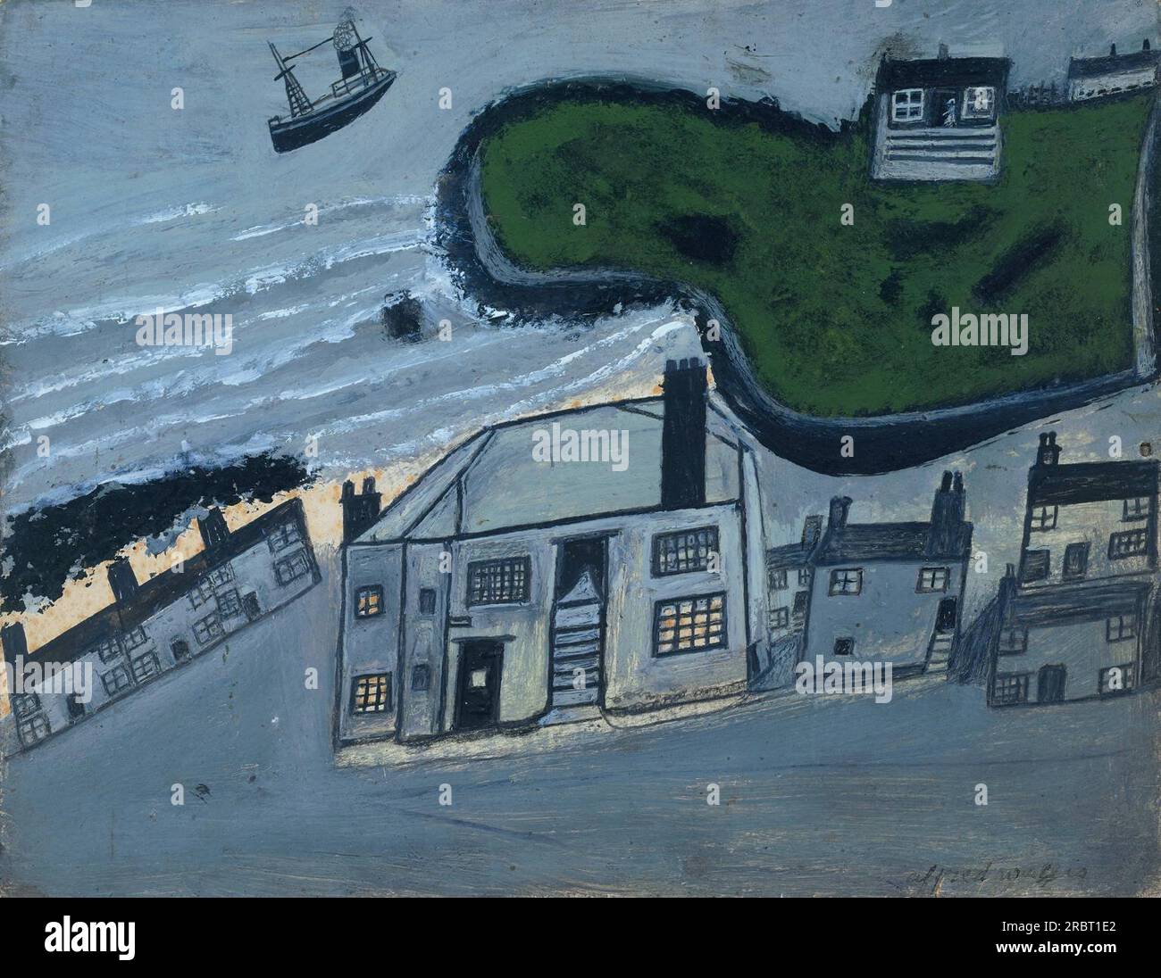 The Hold House Port Mear Square Island Port Mear Beach 1932 by Alfred Wallis Stock Photo - Alamy