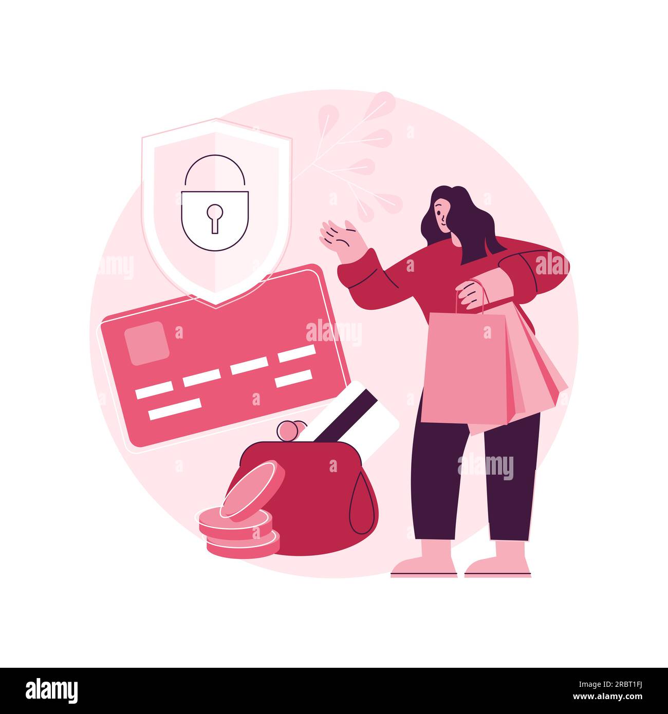 Debit card abstract concept vector illustration. Online payment ...