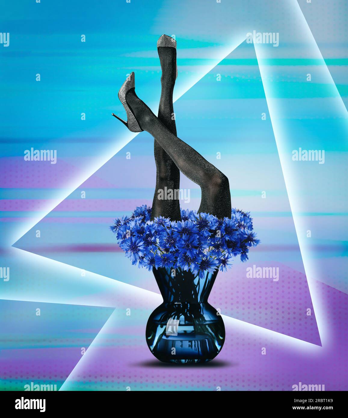 Creative art collage about femininity, style and fashion. Woman ...