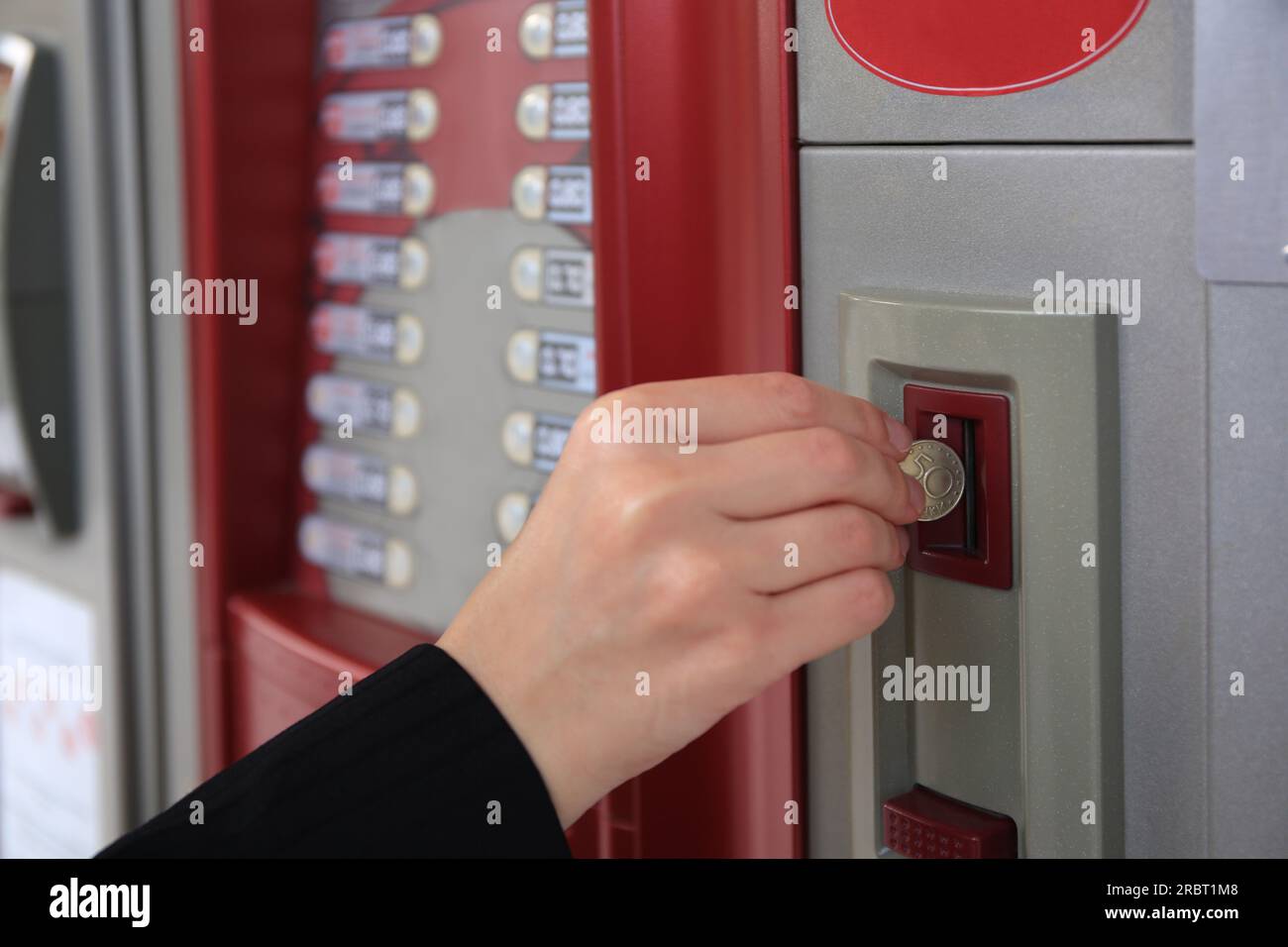 Inserting coffee espresso machine hi-res stock photography and images ...