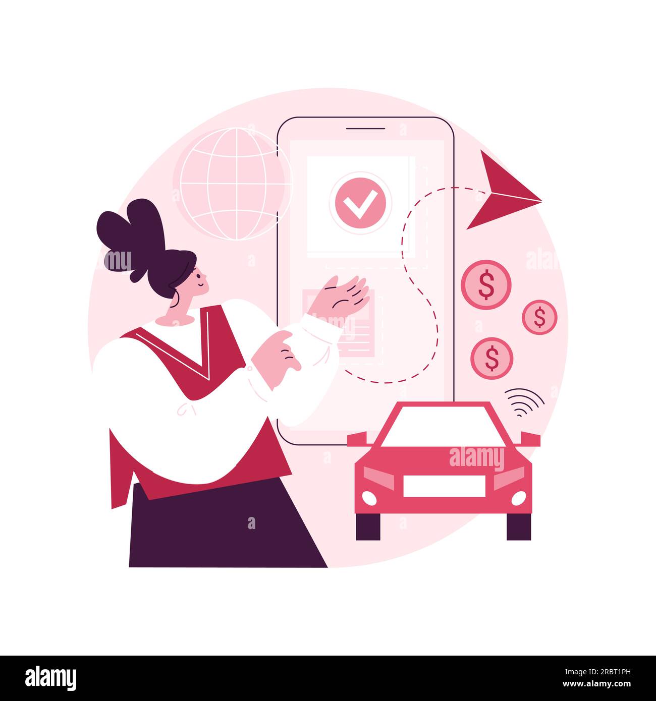 In vehicle payments abstract concept vector illustration. Payment ...