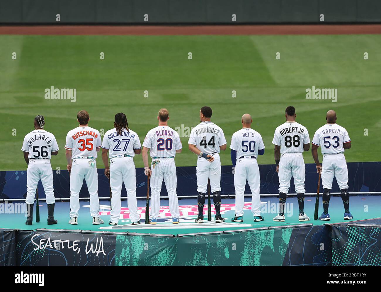 Seattle, United States. 10th July, 2023. A group of players from the ...