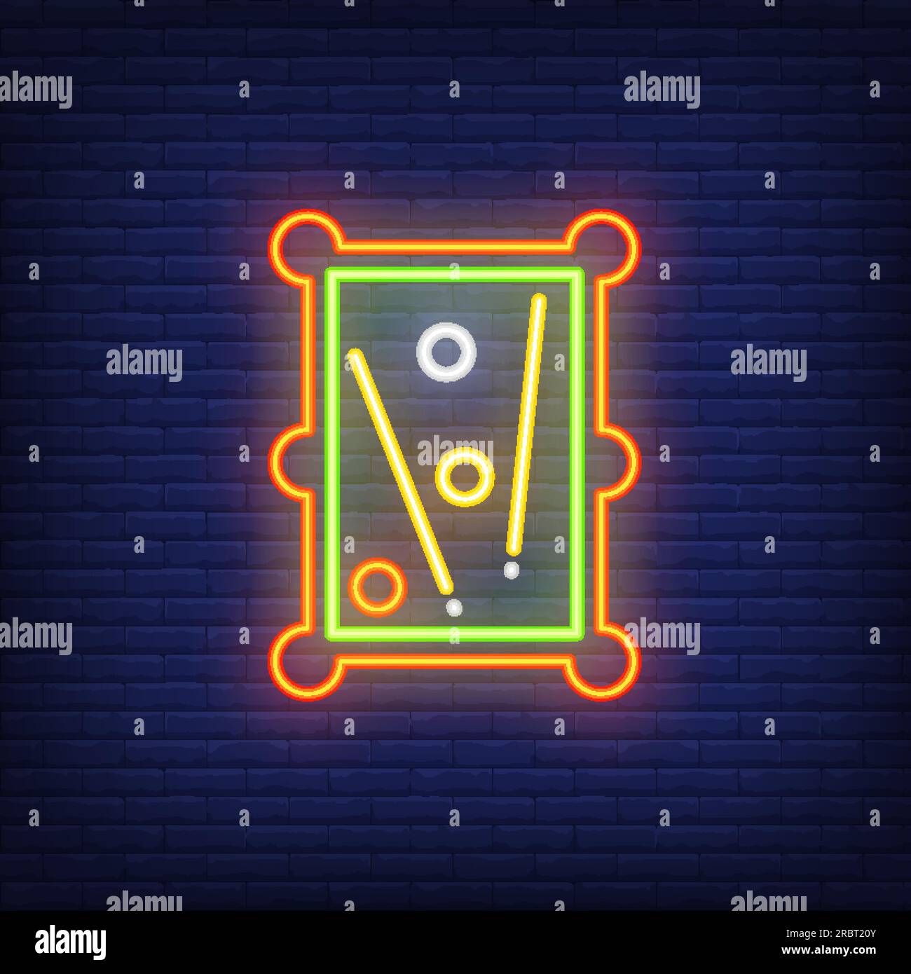 Billiard with balls and cues neon sign Stock Vector Image & Art - Alamy