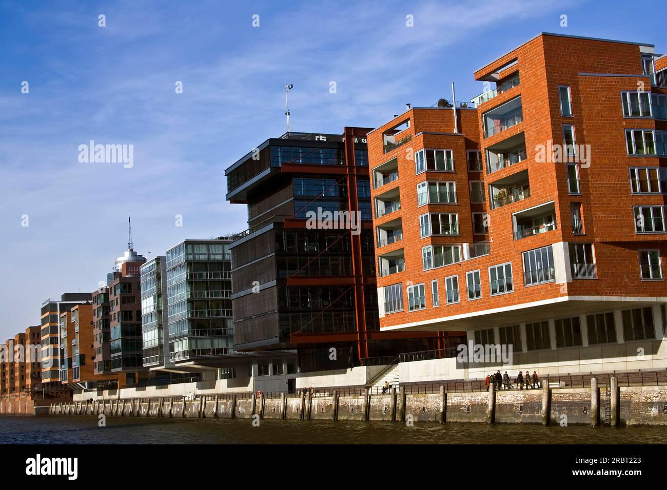 Modern luxury flats and office building, Magellan Terraces, Hamburg ...