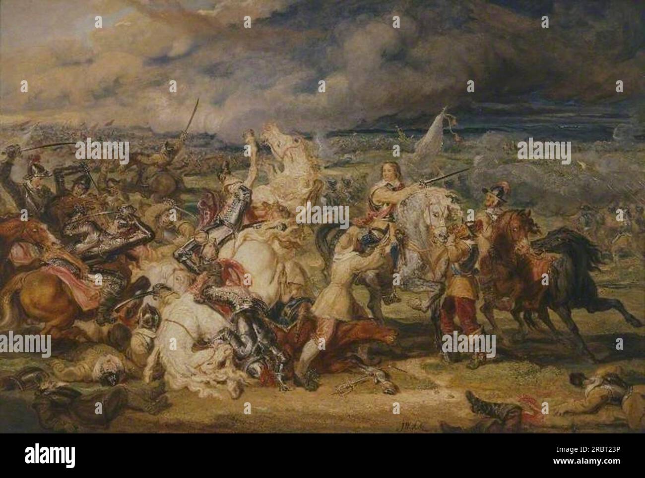 The Battle of Marston Moor, 1644 1829 by James Ward Stock Photo - Alamy