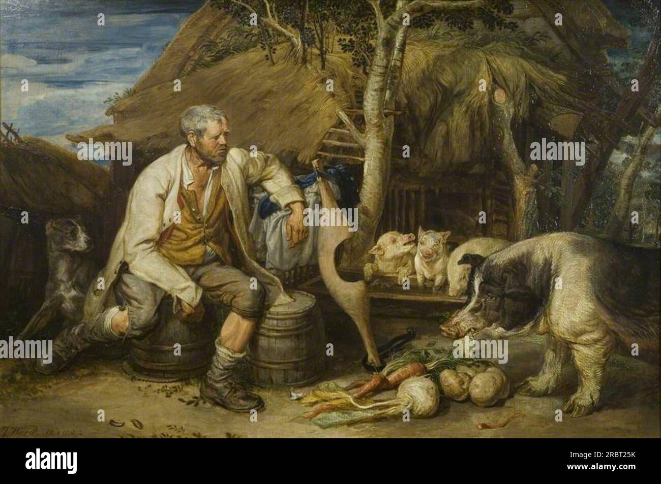 The Swineherd 1810 by James Ward Stock Photo - Alamy
