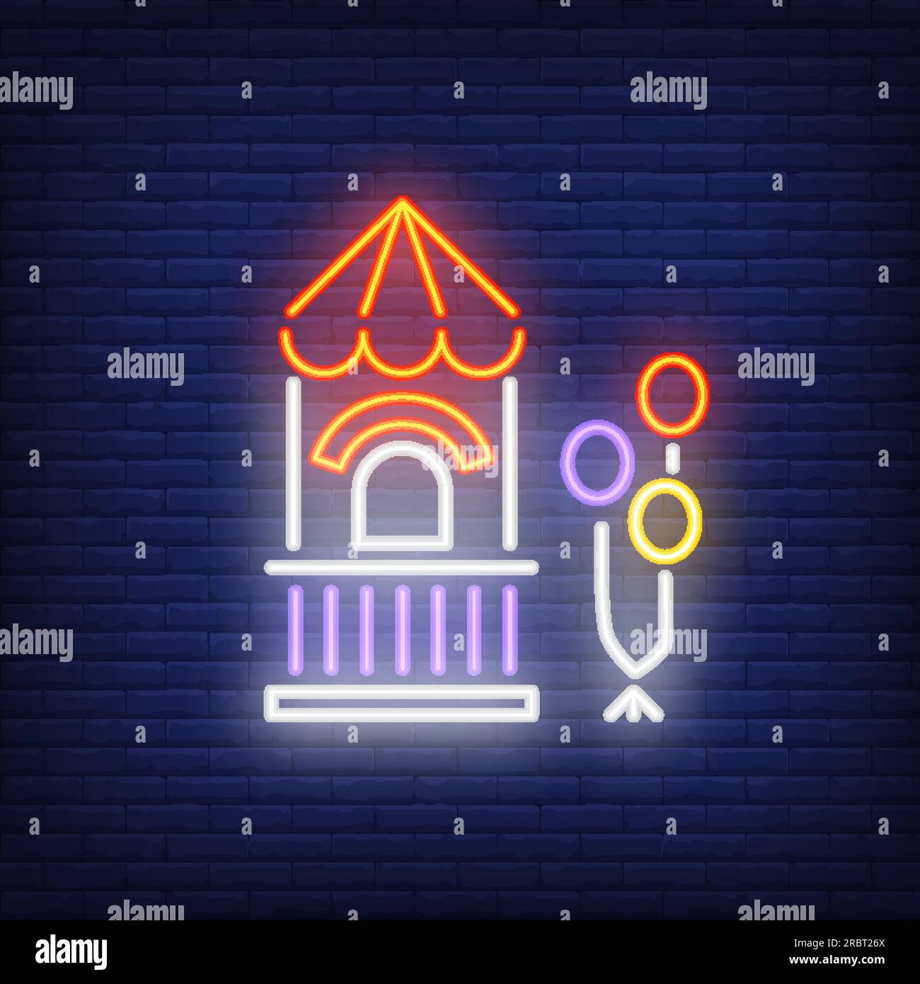 Ticket box in amusement park neon sign Stock Vector Image & Art - Alamy