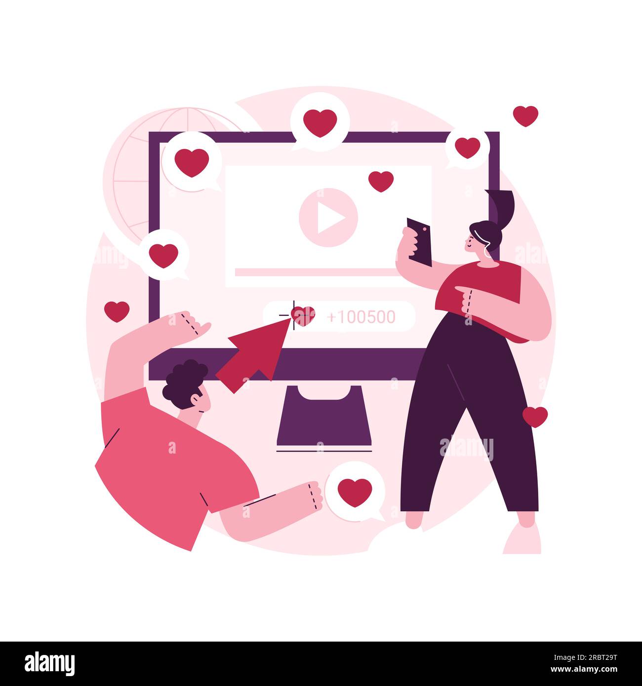 Viral content abstract concept vector illustration. Internet meme ...