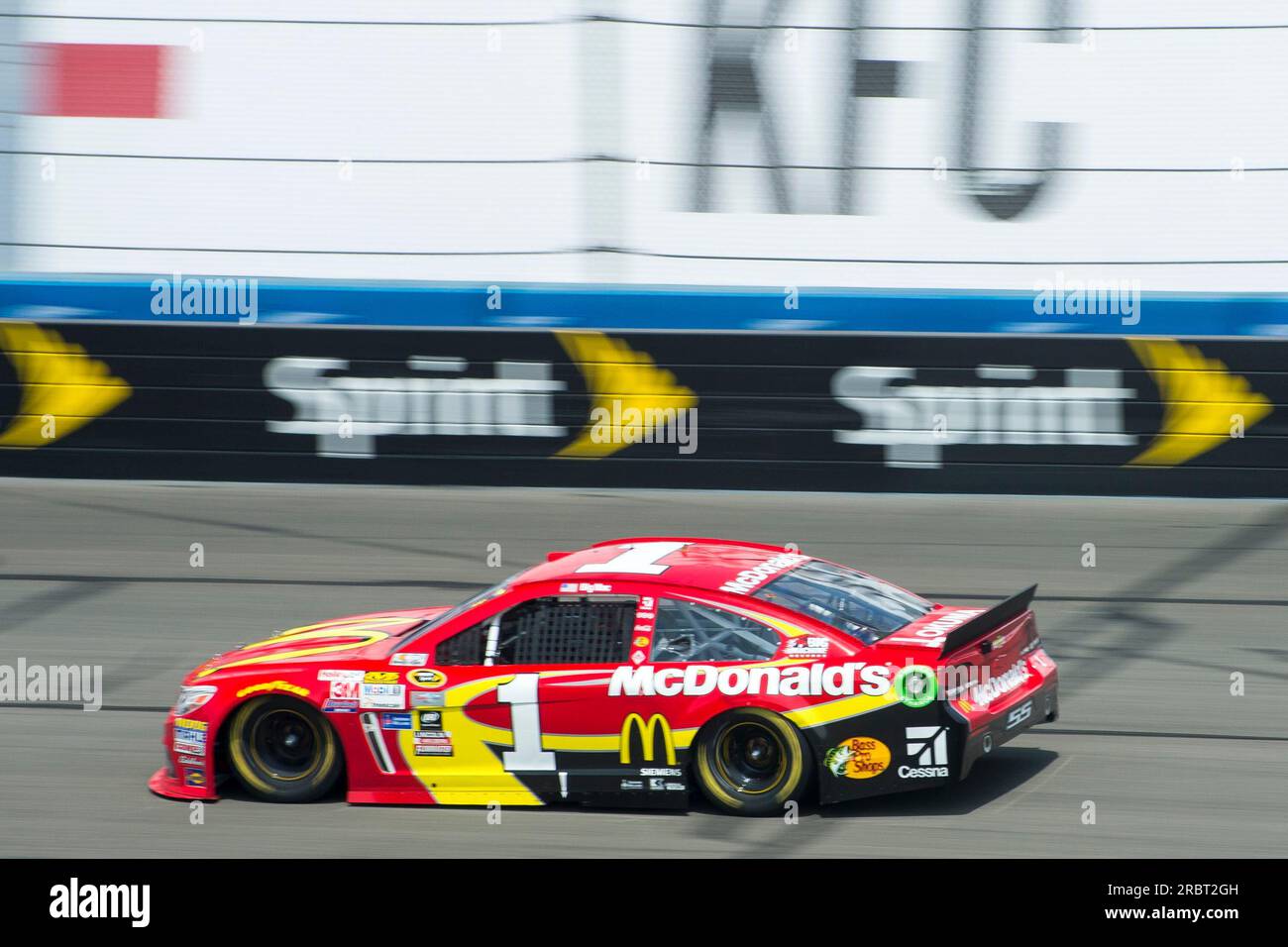 Fontana, CA, Mar 22, 2015: Jamie McMurray (1) brings his race car ...