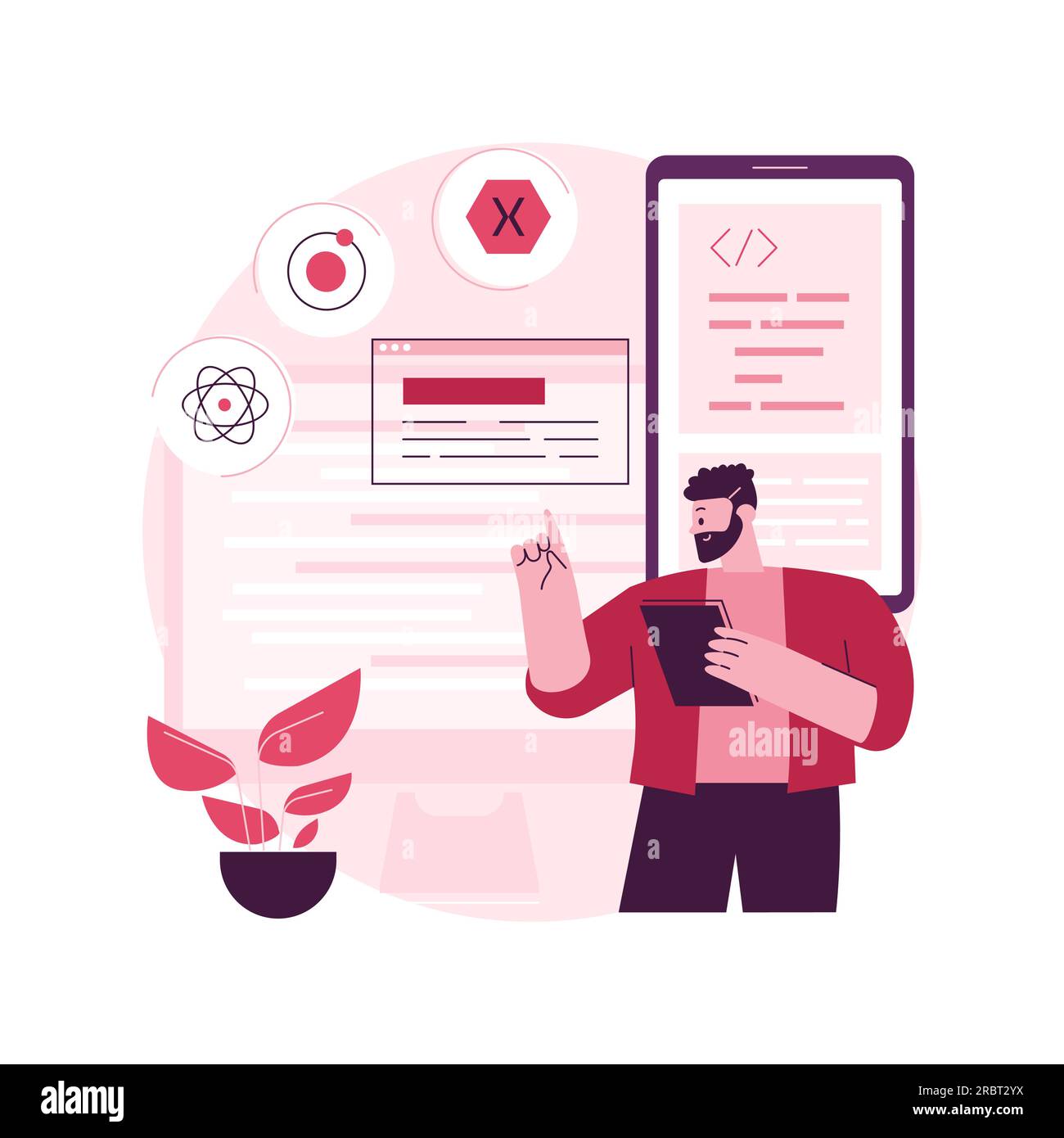 Cross Platform Frameworks Abstract Concept Vector Illustration