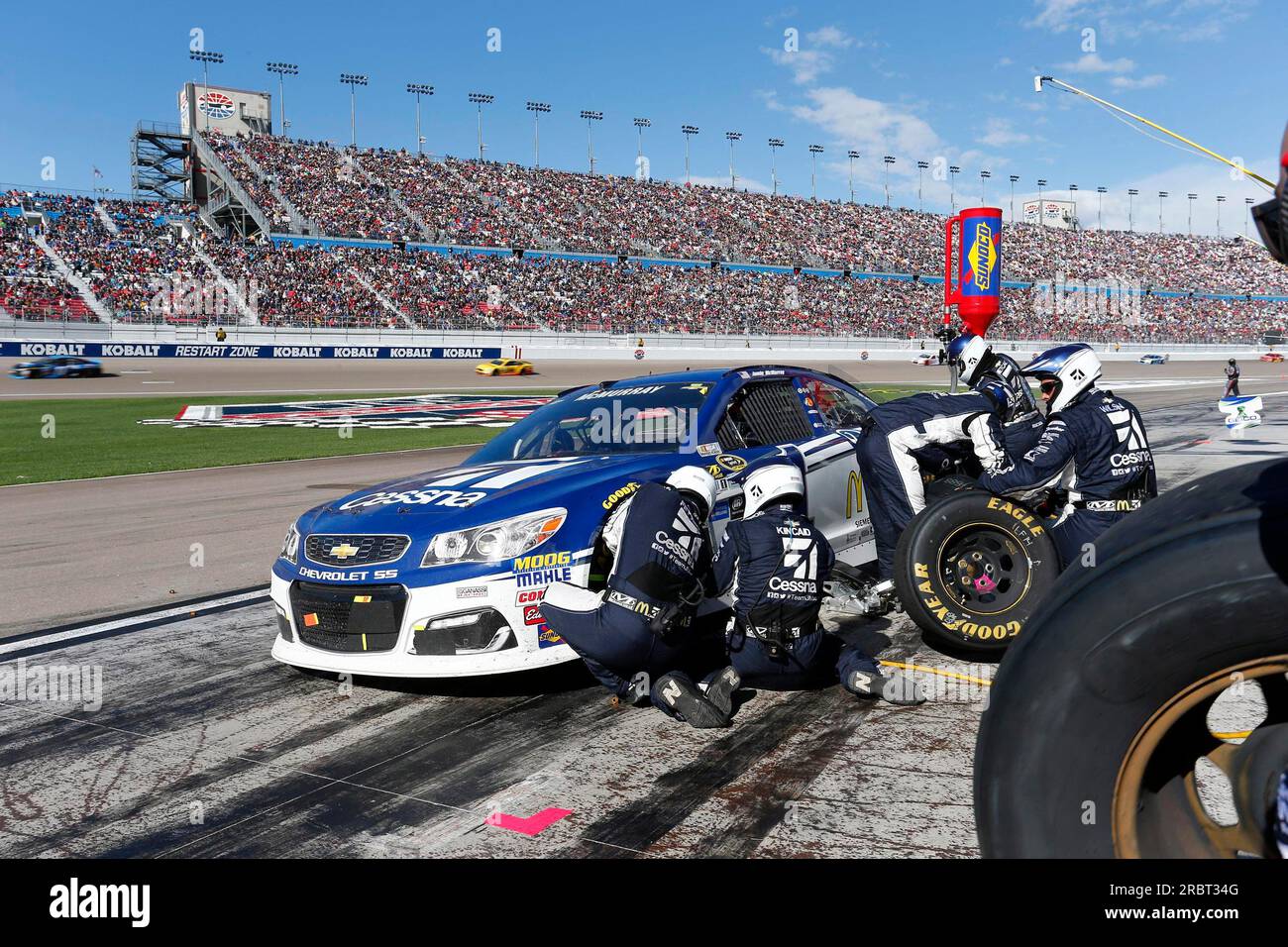 Las Vegas, NV, Mar 06, 2016: Jamie McMurray (1) brings his race car in ...
