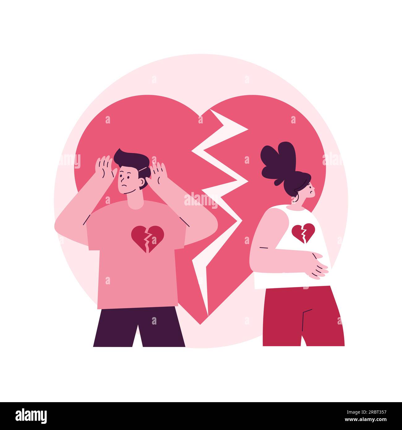 Separated couple Stock Vector Images - Alamy