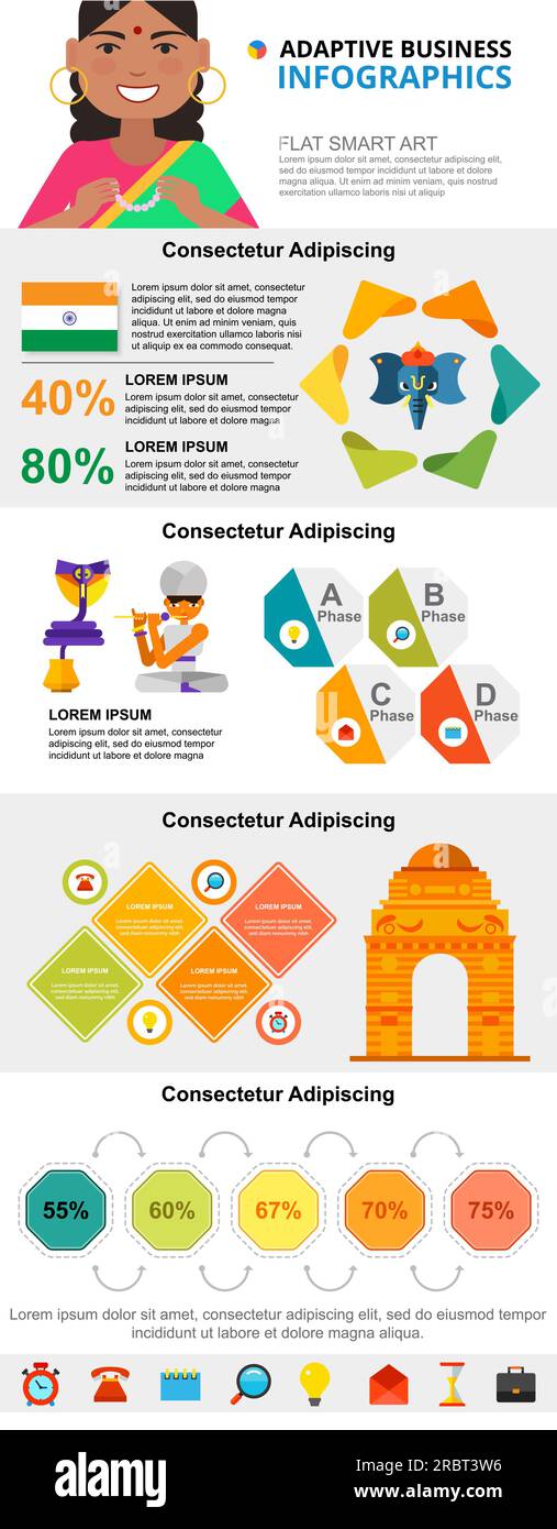 Indian culture and marketing charts set Stock Vector Image & Art - Alamy