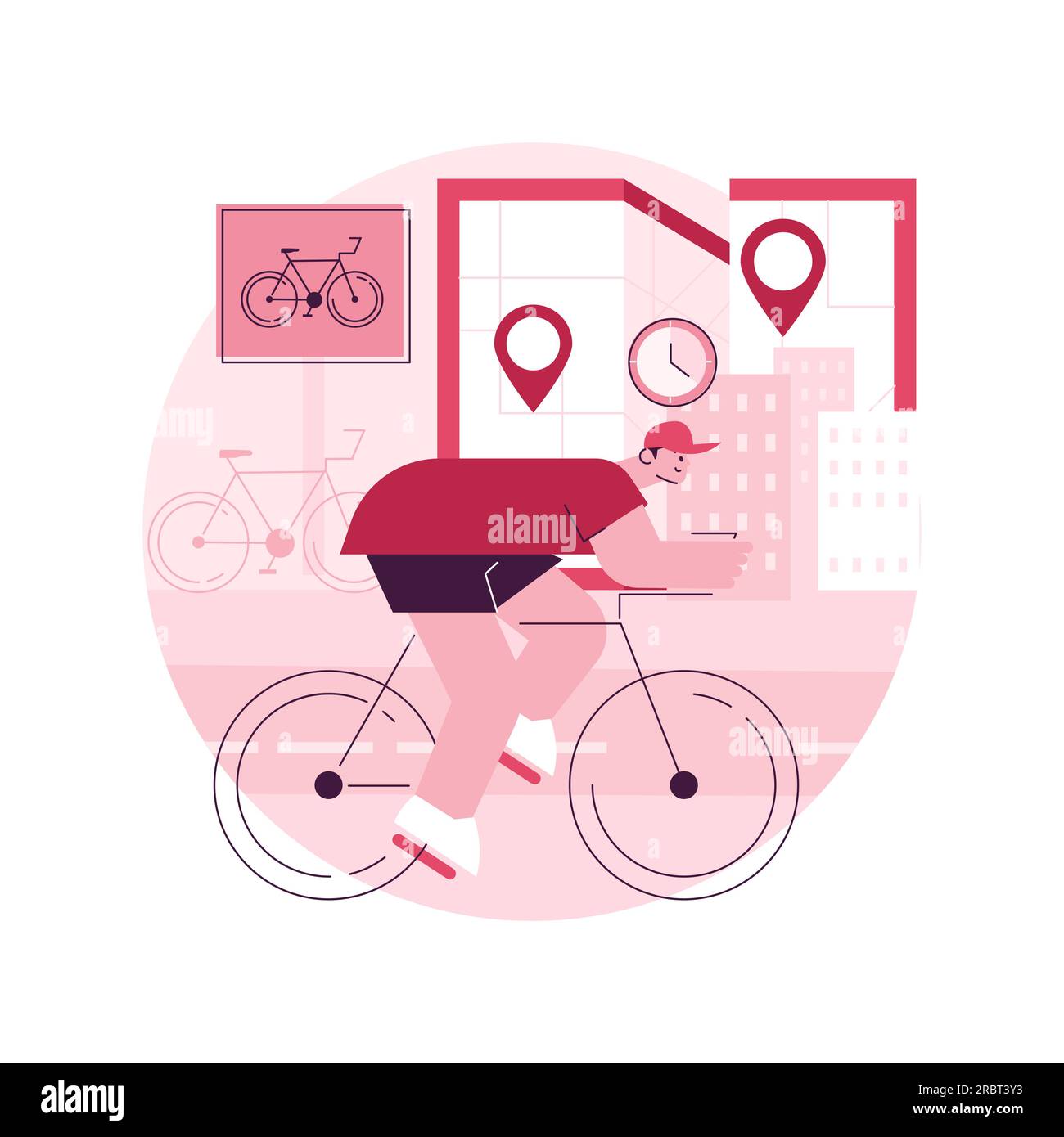 Bike sharing abstract concept vector illustration. Public bike rental ...