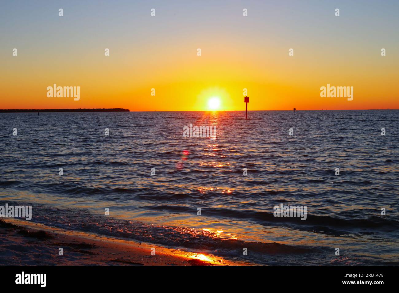 Magnificent sunset view on the Gulf of Mexico, Florida, USA Stock Photo ...