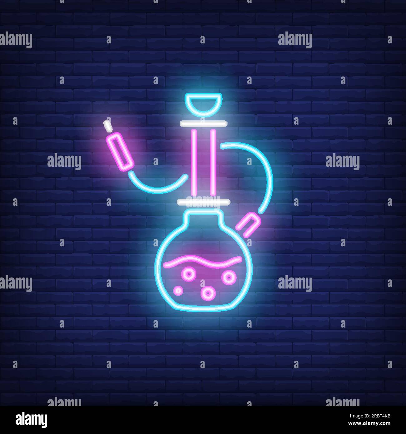 Neon icon of hookah Stock Vector Image & Art - Alamy