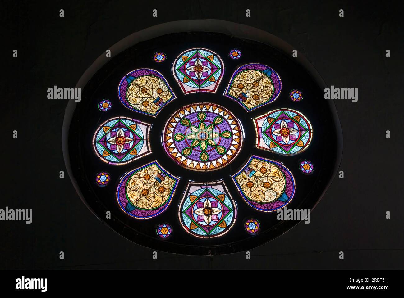 Stained glasses in Christ the King church Union Church built in 1895 at ...