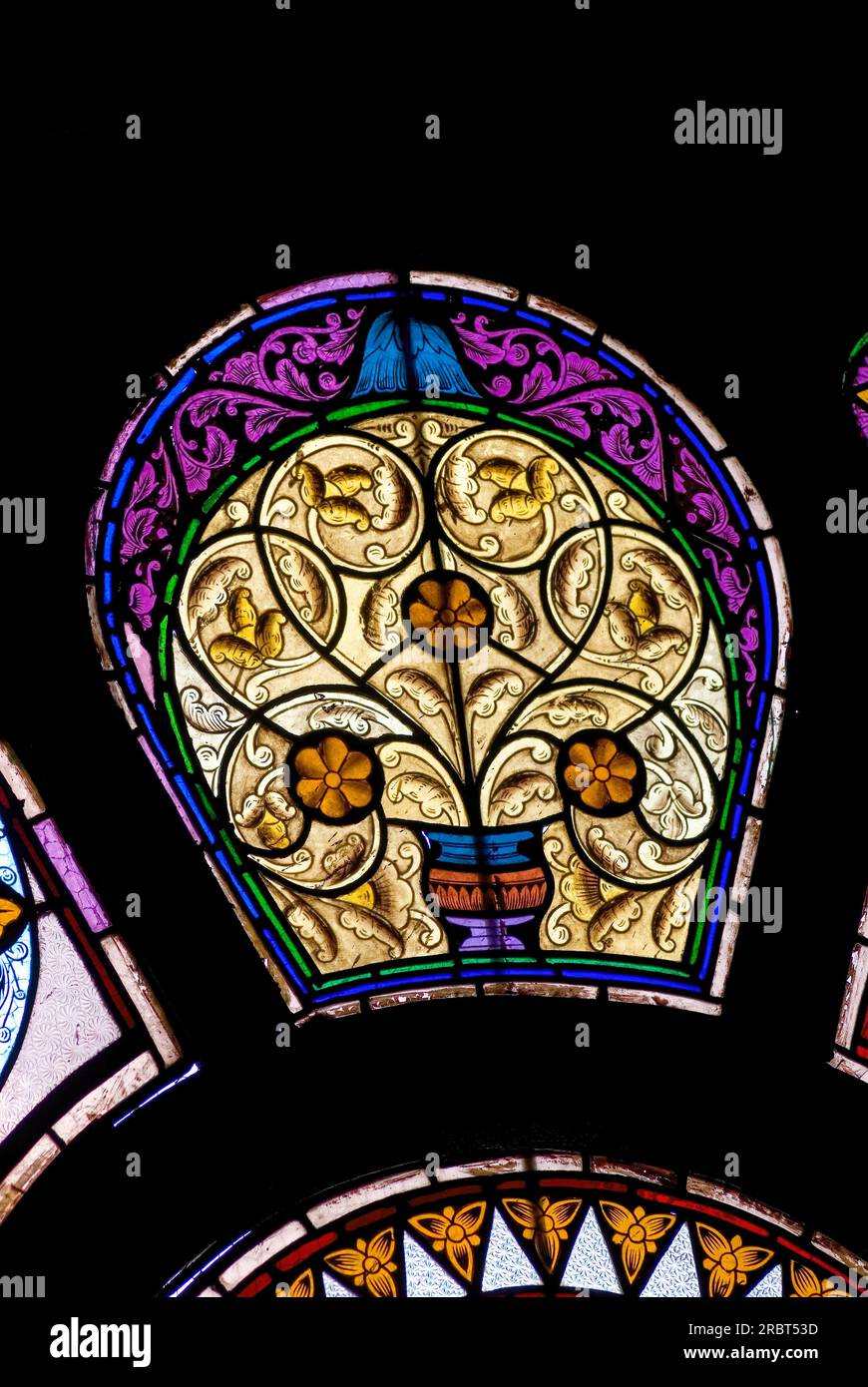 Stained glass in Christ the King church Union Church built in 1895 at ...