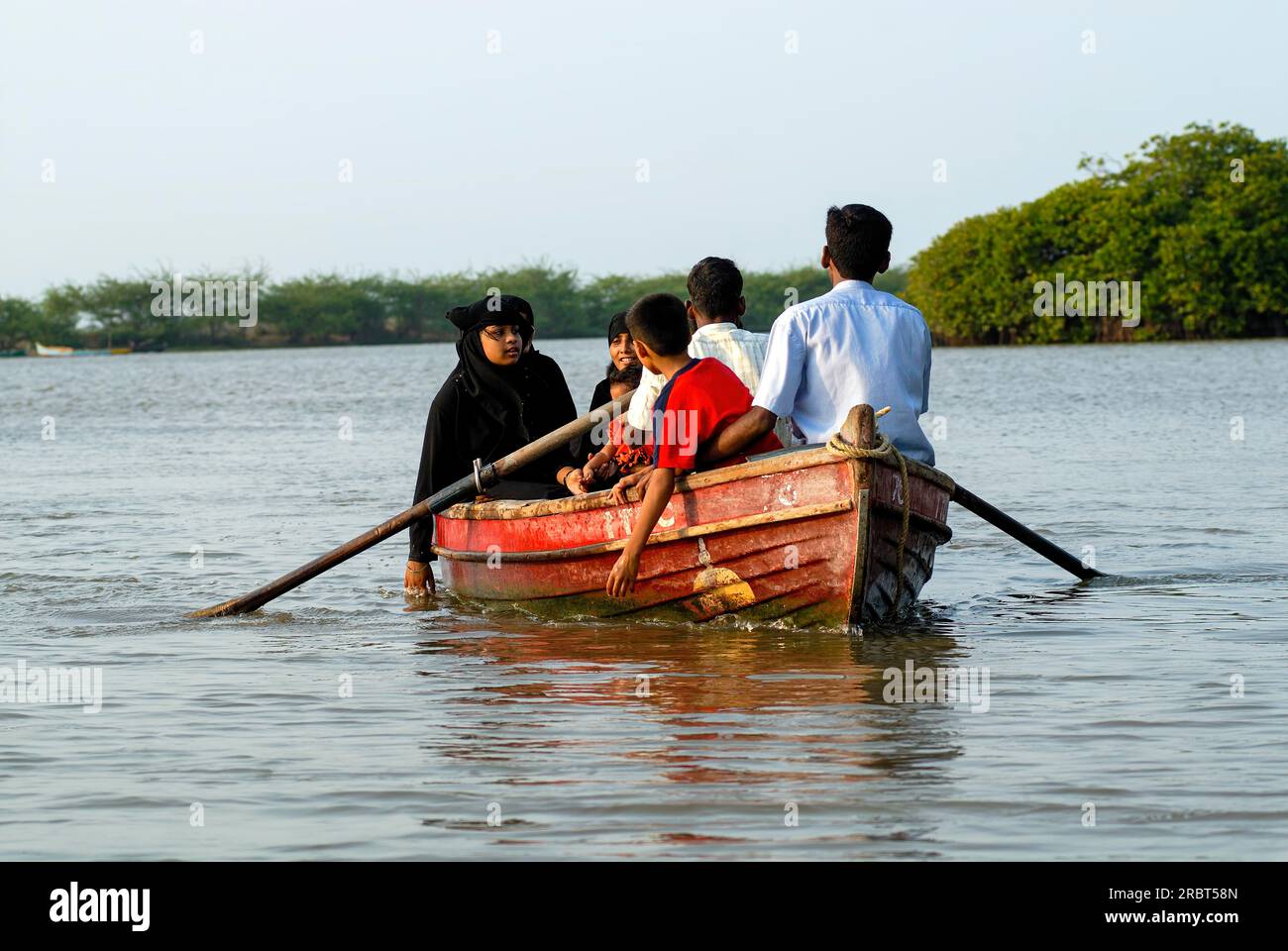Tourists enjoying boating in backwater at Pichavaram mangrove forest ...