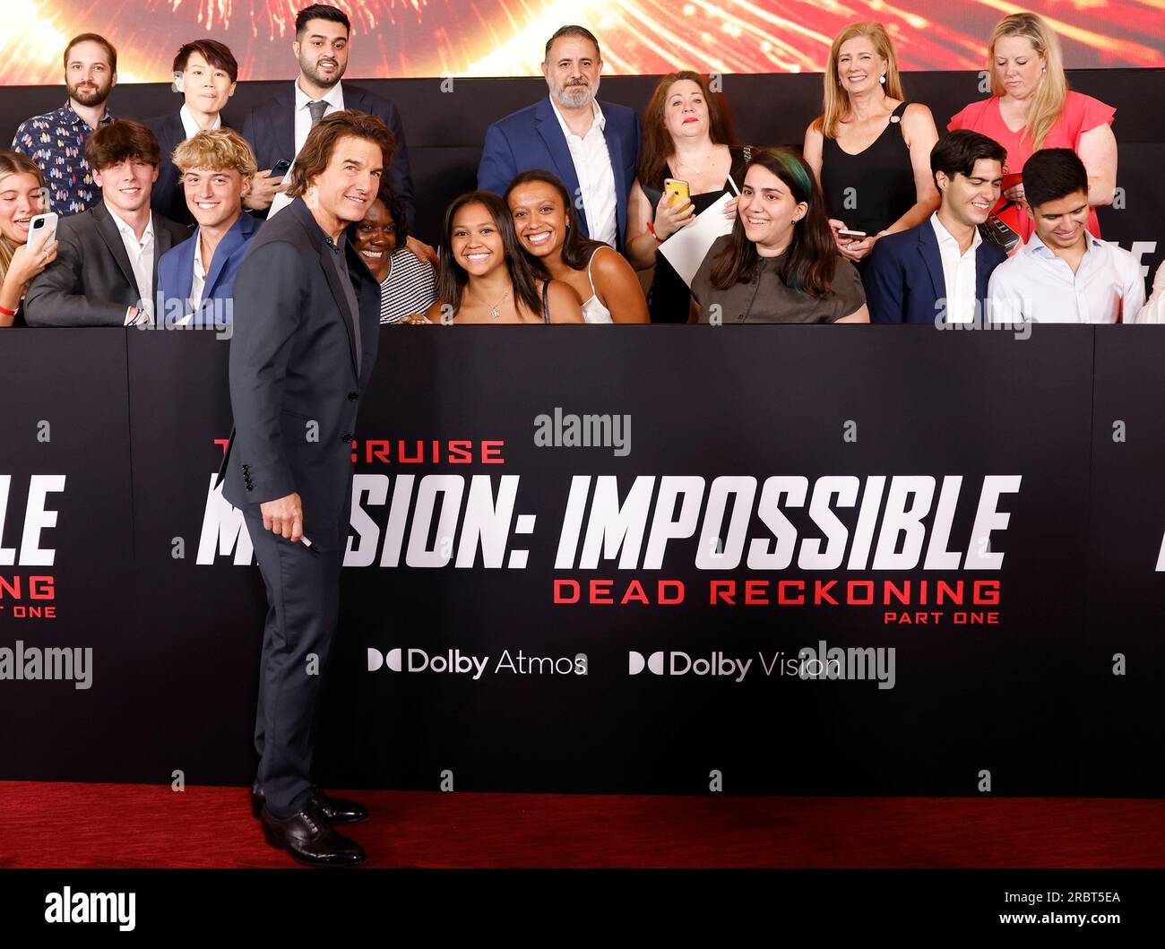 New York, United States. 10th July, 2023. Tom Cruise greets fans when ...