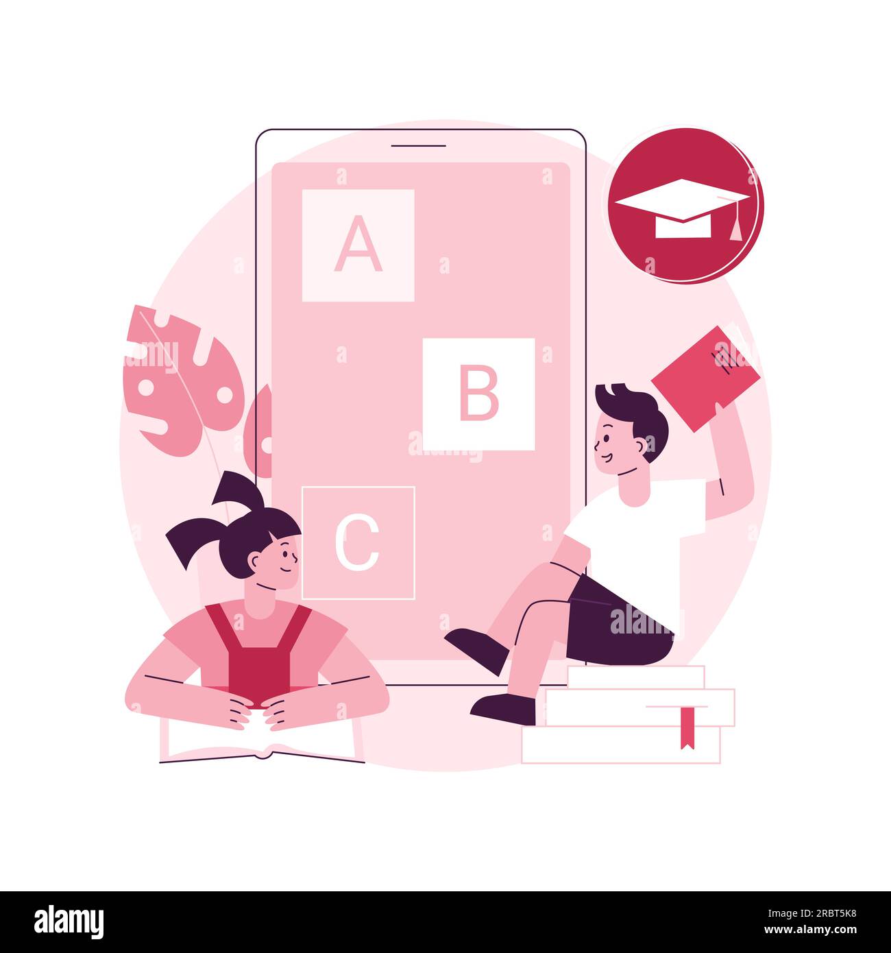 Kids digital content abstract concept vector illustration. Kids digital ...