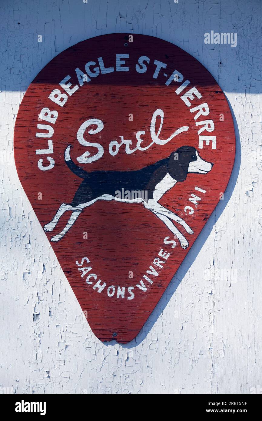 Sign from the St. Pierre Beagle Club, St. Pierre de Sorel, Quebec ...