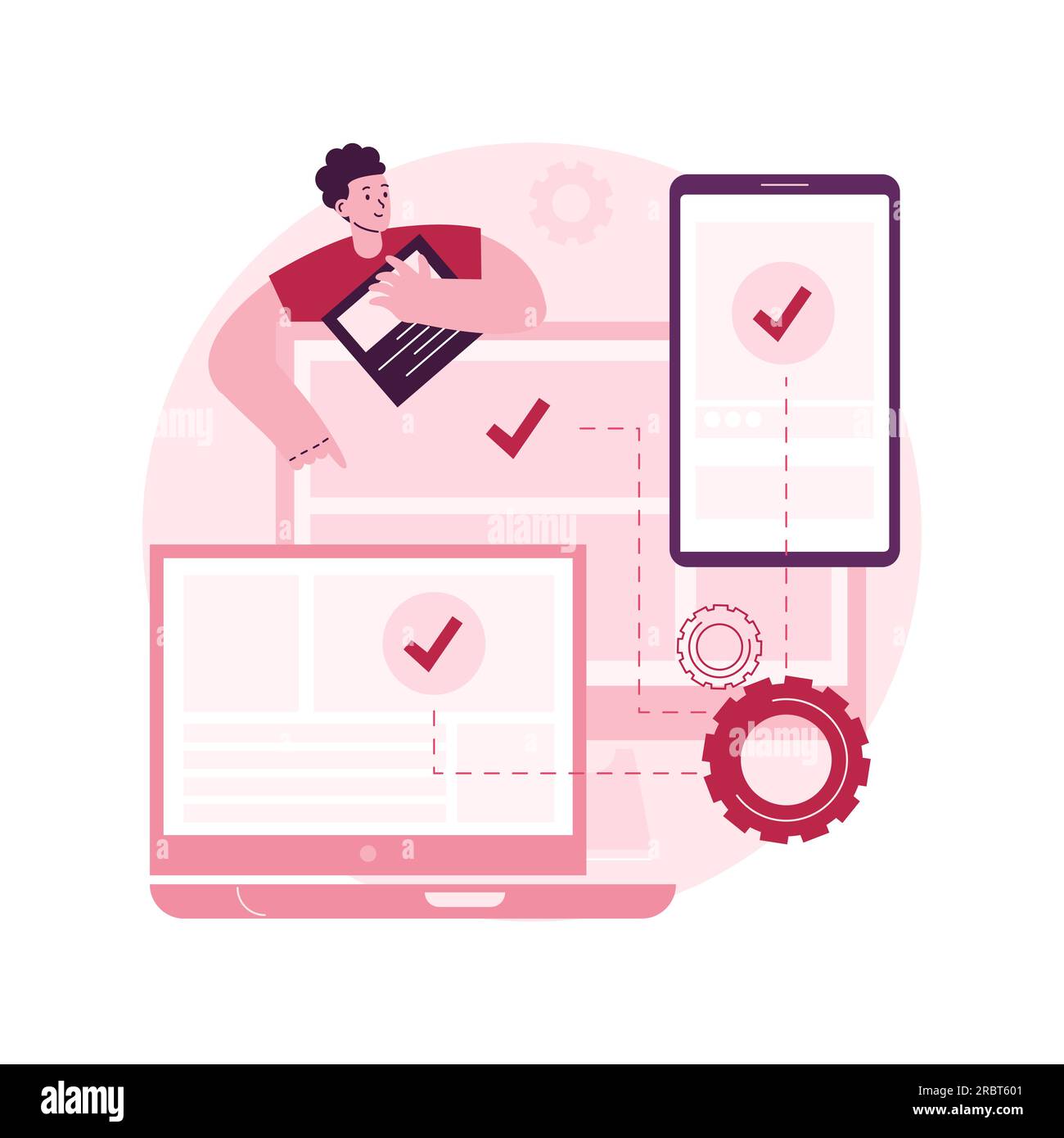 Cross Platform Development Abstract Concept Vector Illustration Cross