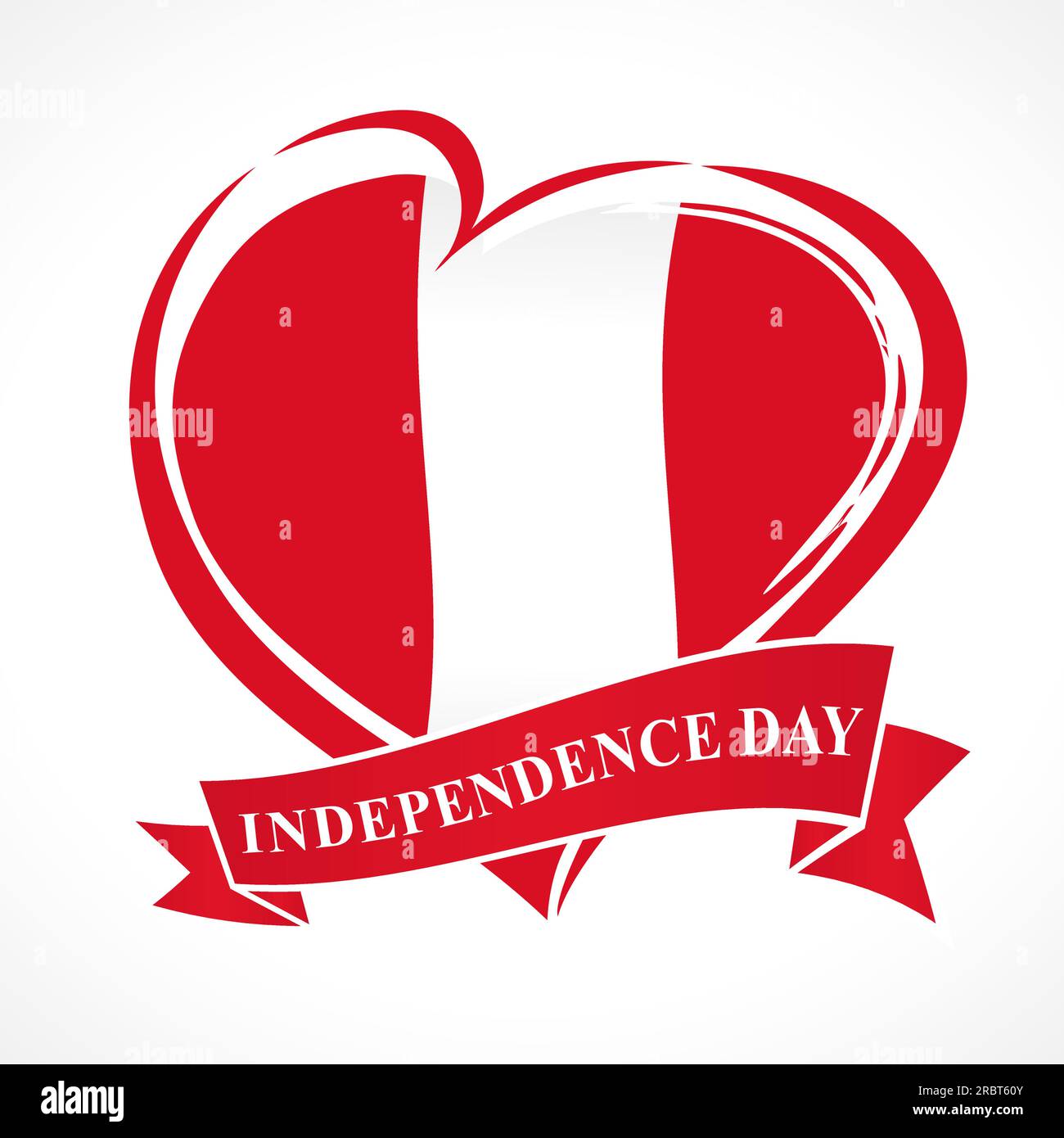 Peru heart banner with coat of arms and text Fiestas Patrias. Happy ...