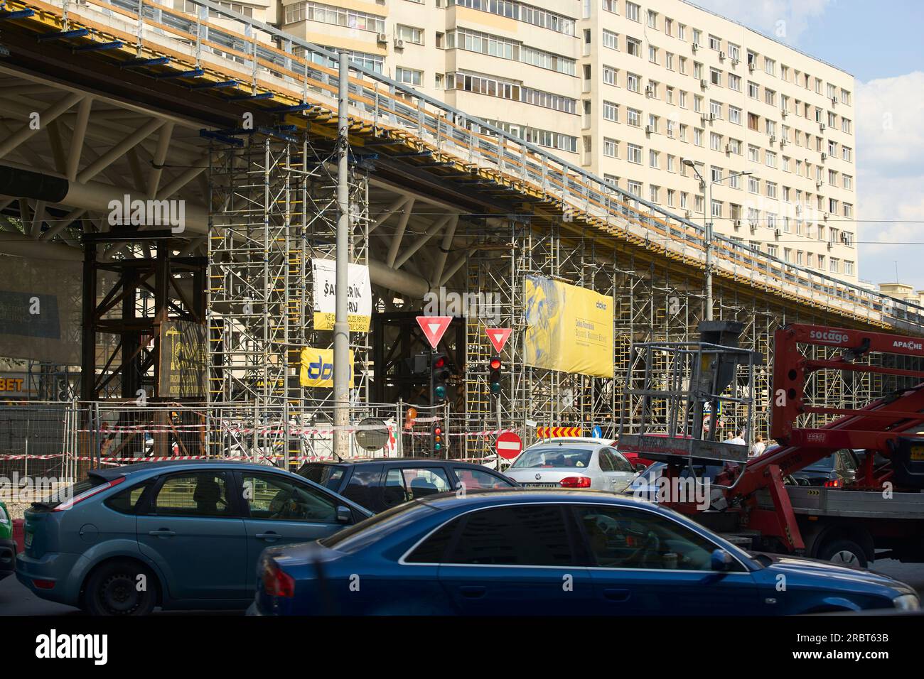 Bucharest, Romania. 10th July, 2023: Construction site of the Doamna ...