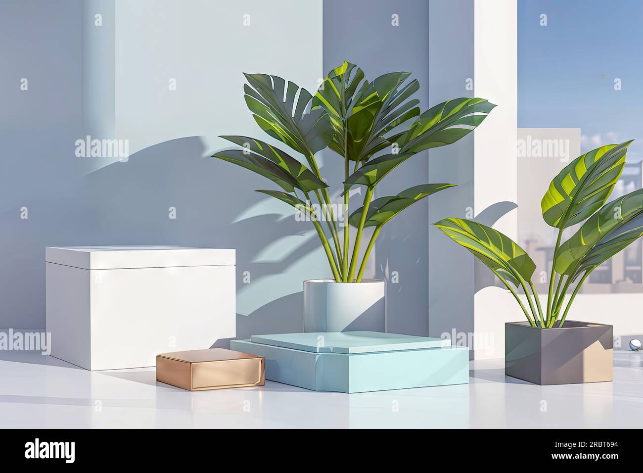 3D Rendered Product Booth Backgrounds Stock Photo - Alamy