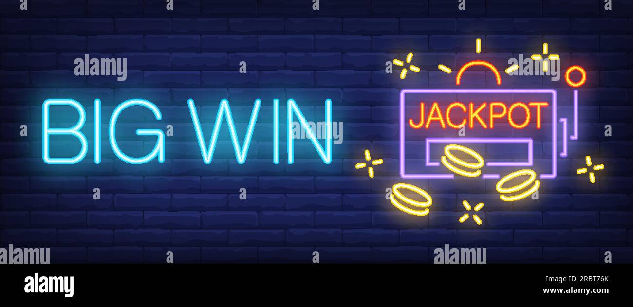 Win realistic neon sign hi-res stock photography and images - Alamy