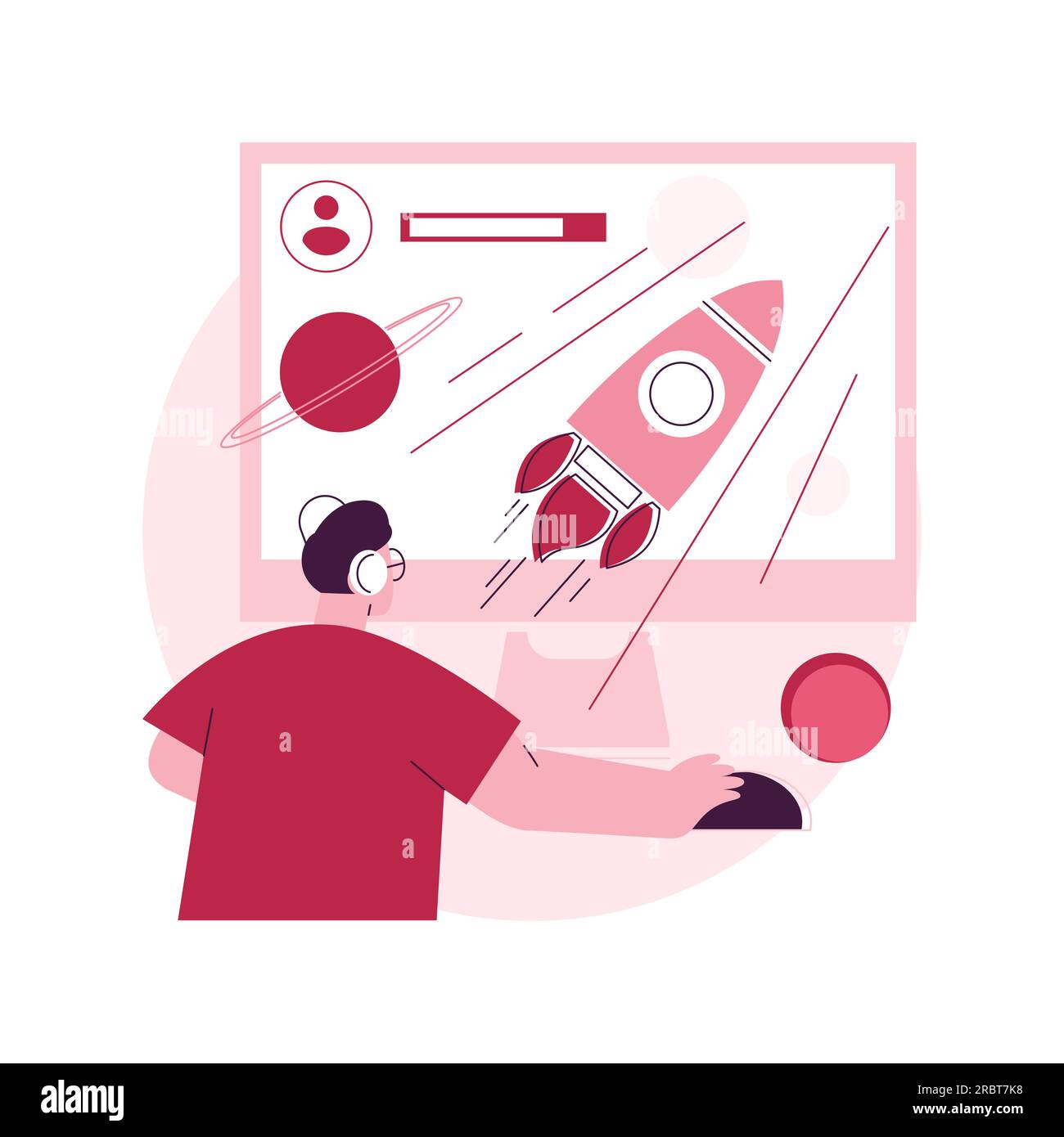 Action game abstract concept vector illustration. Fighting pc game ...
