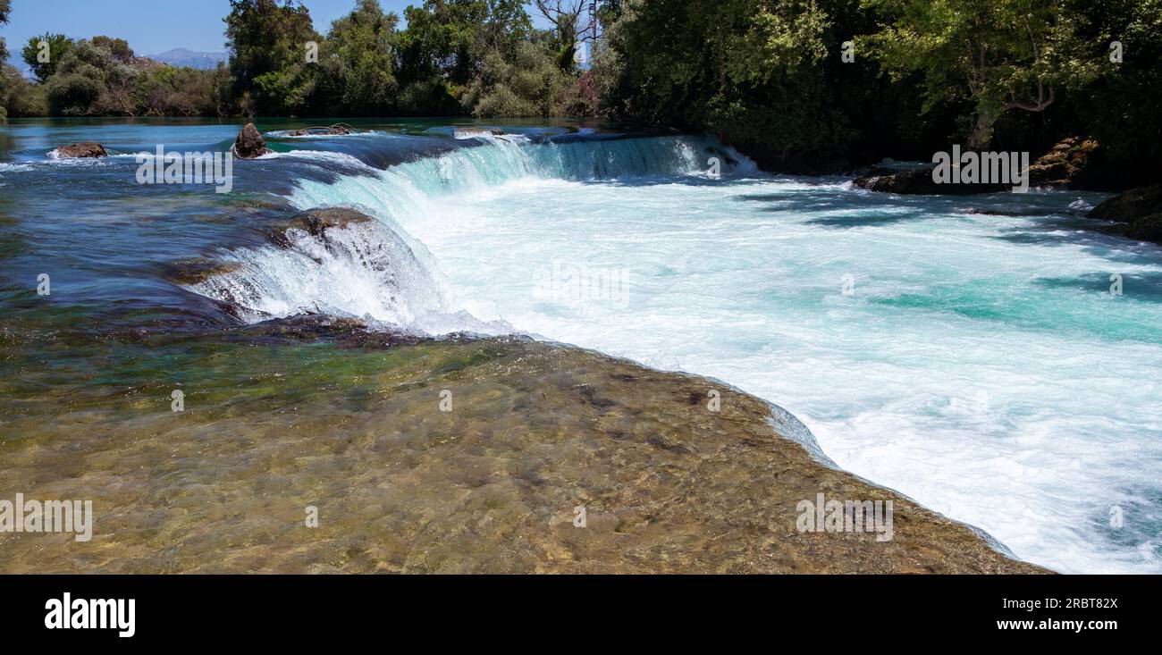Manavgat waterfall Manavgat River is near the city of Side Stock Photo ...