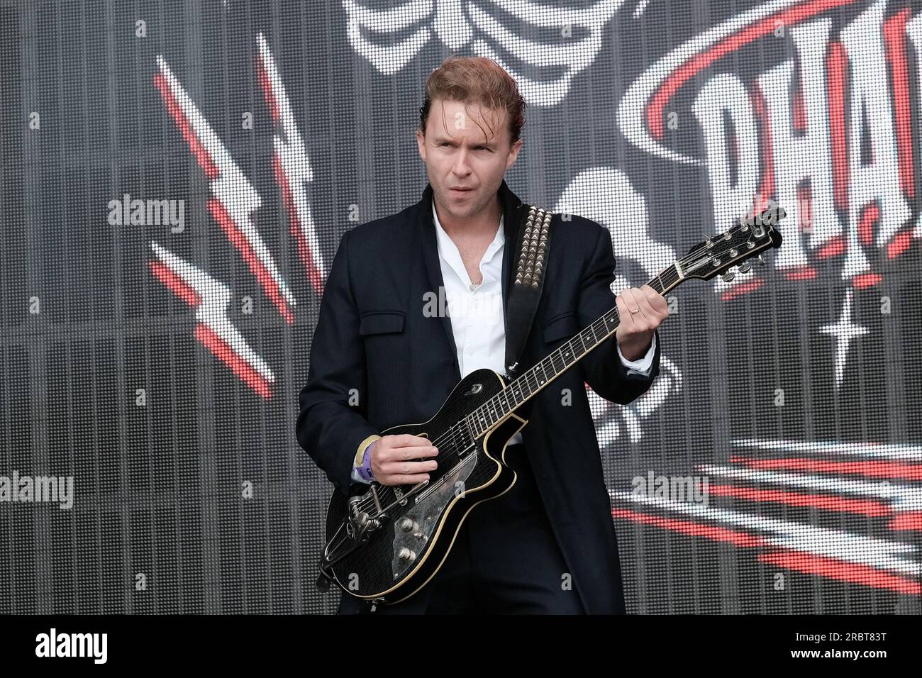 Southampton, UK. 08th July, 2023. Andy Halligan, guitarist with British ...