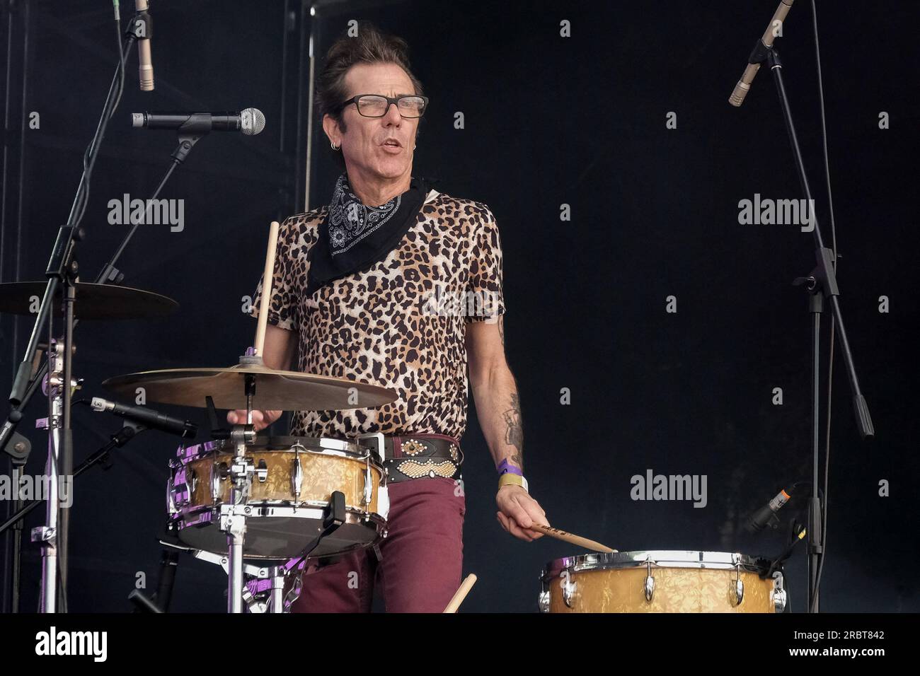 Southampton, UK. 08th July, 2023. New York born rockabilly drummer and ...
