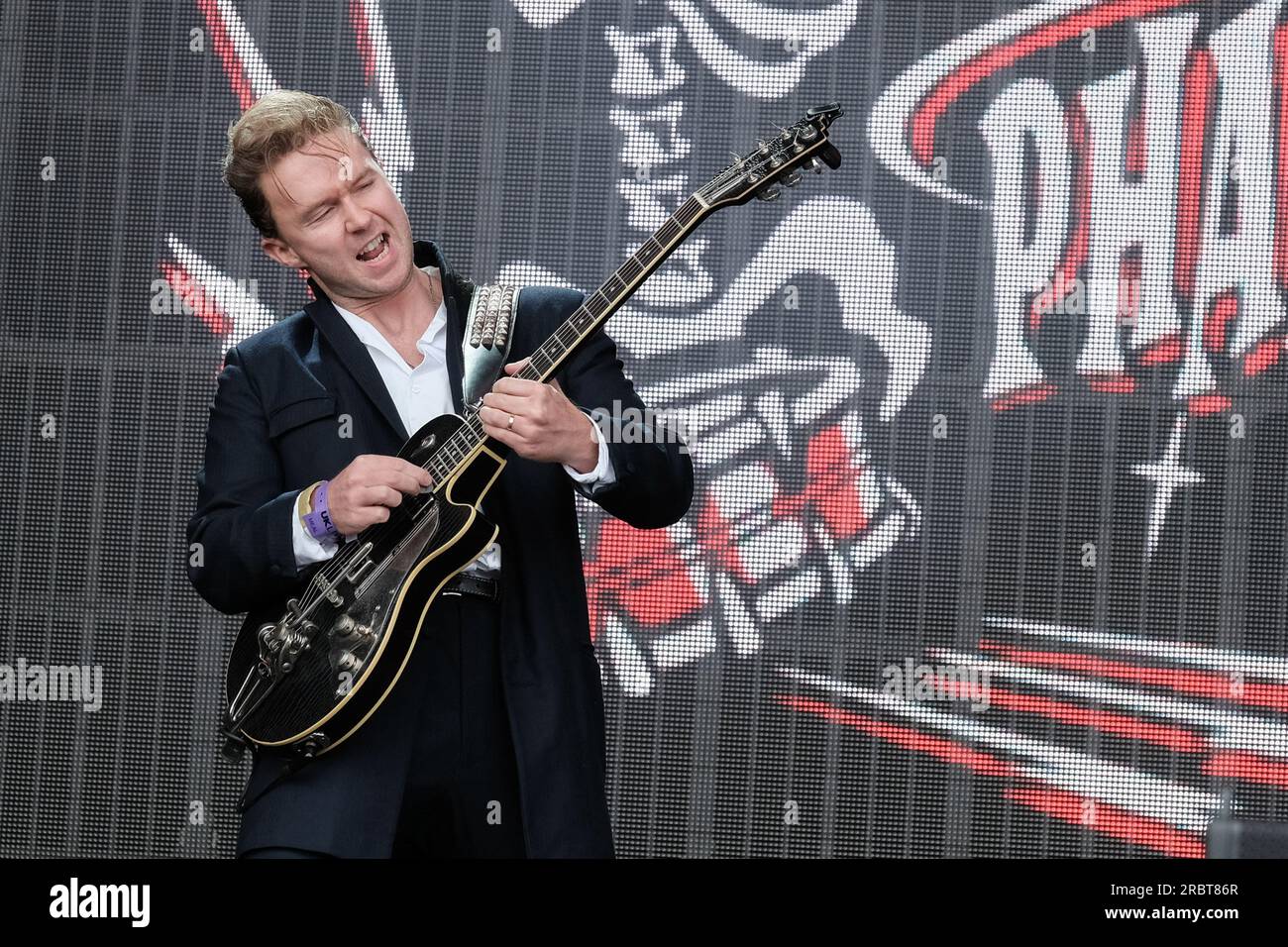Southampton, UK. 08th July, 2023. Andy Halligan, guitarist with British ...